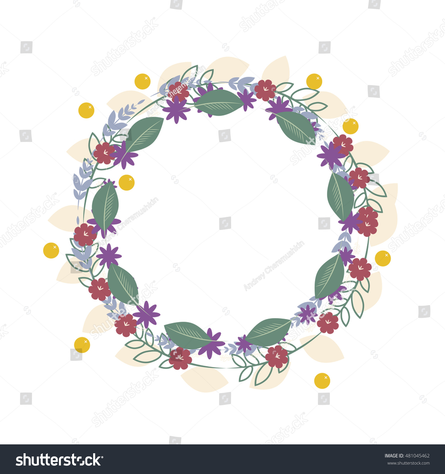 Floral Frame Box Flat Design Template Stock Vector (Royalty Free ...