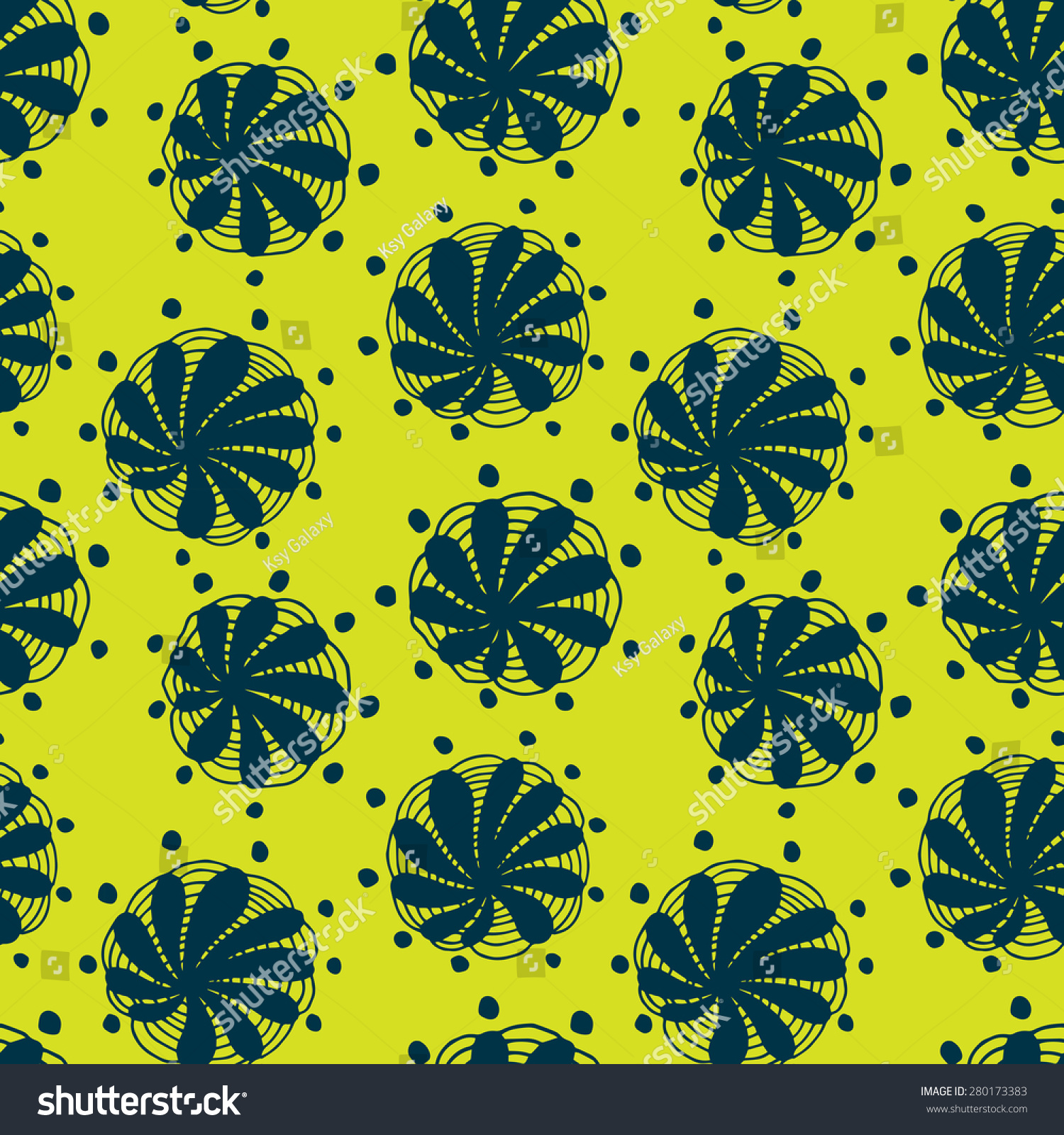 Floral Green Seamless Texture Seamless Vector Stock Vector (Royalty ...