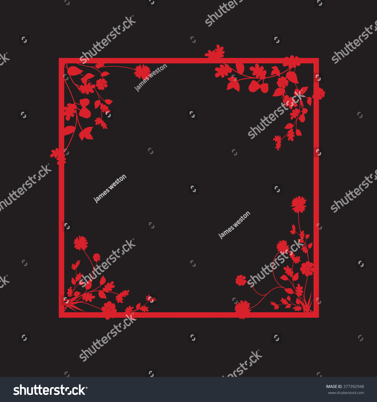 Floral Overlapping Border Stock Vector (Royalty Free) 377392948 ...