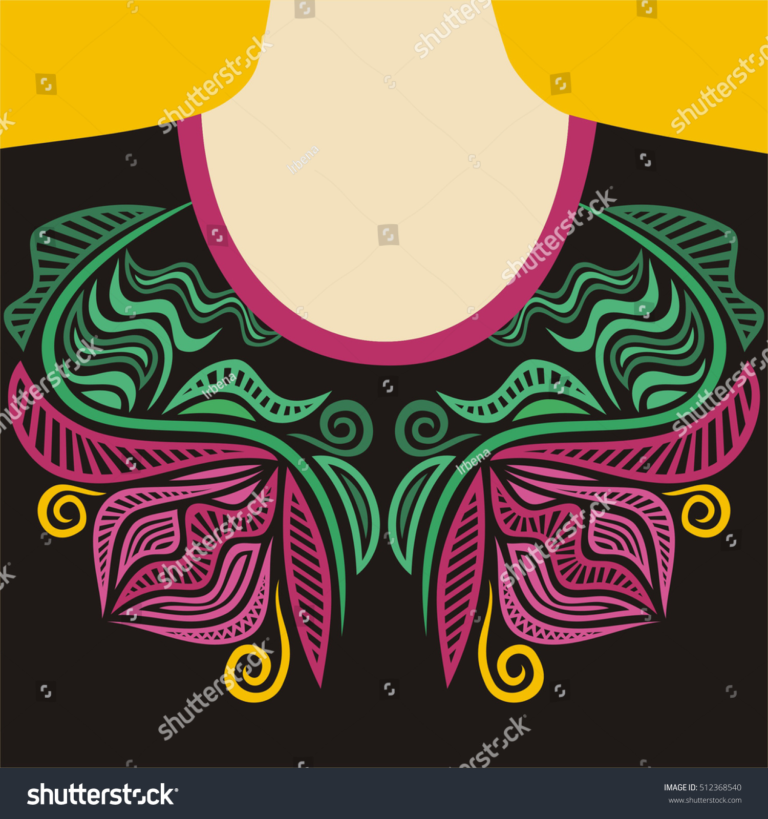 Floral Pattern Blouses Vector Illustration Stock Vector (Royalty Free ...