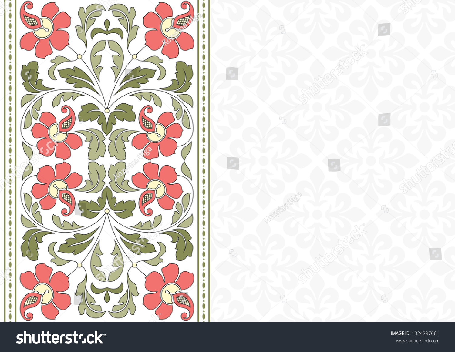Floral Pattern Invitation Card Stock Vector (Royalty Free) 1024287661 ...