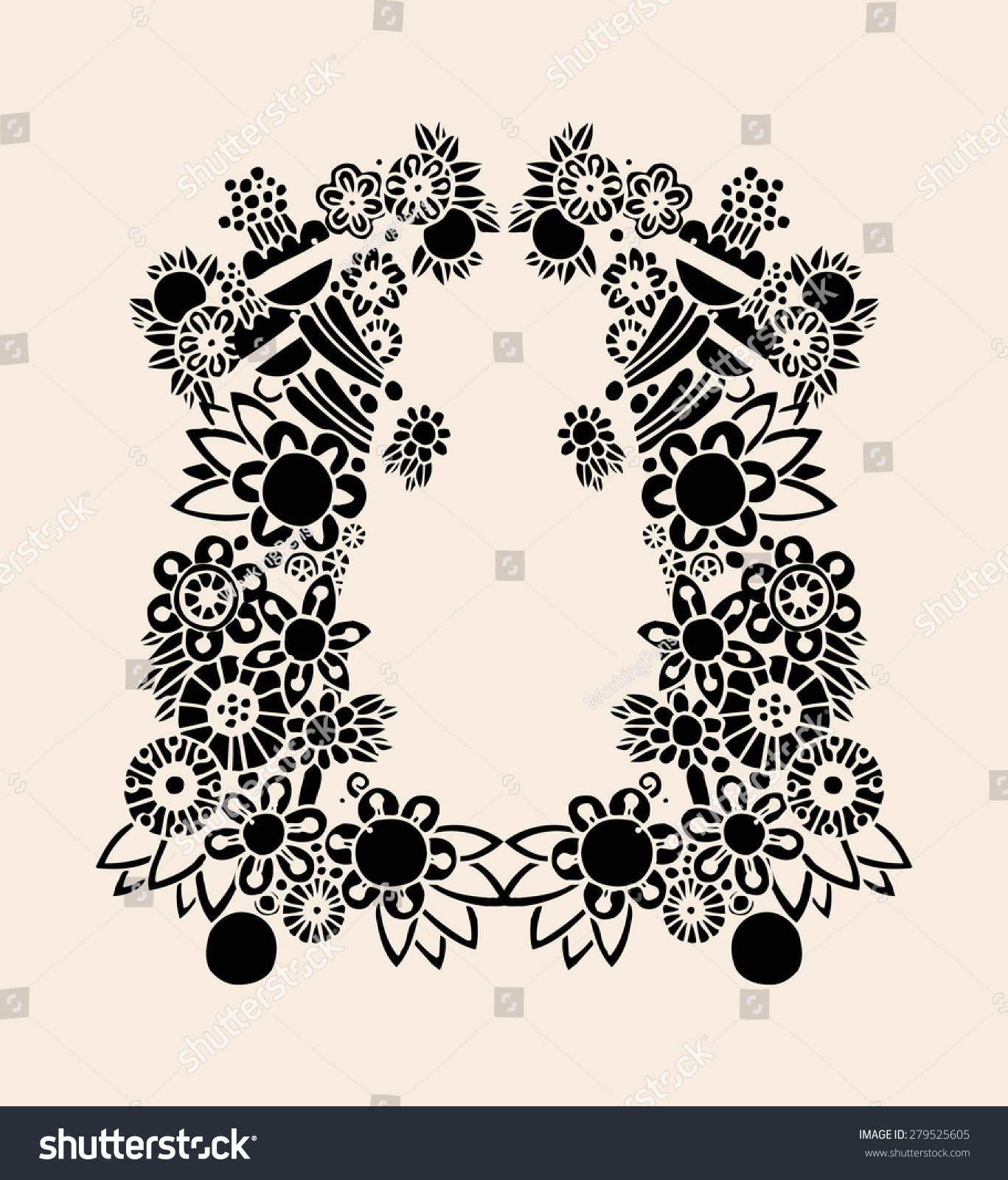 Floral Print Vector Stock Vector (Royalty Free) 279525605 | Shutterstock