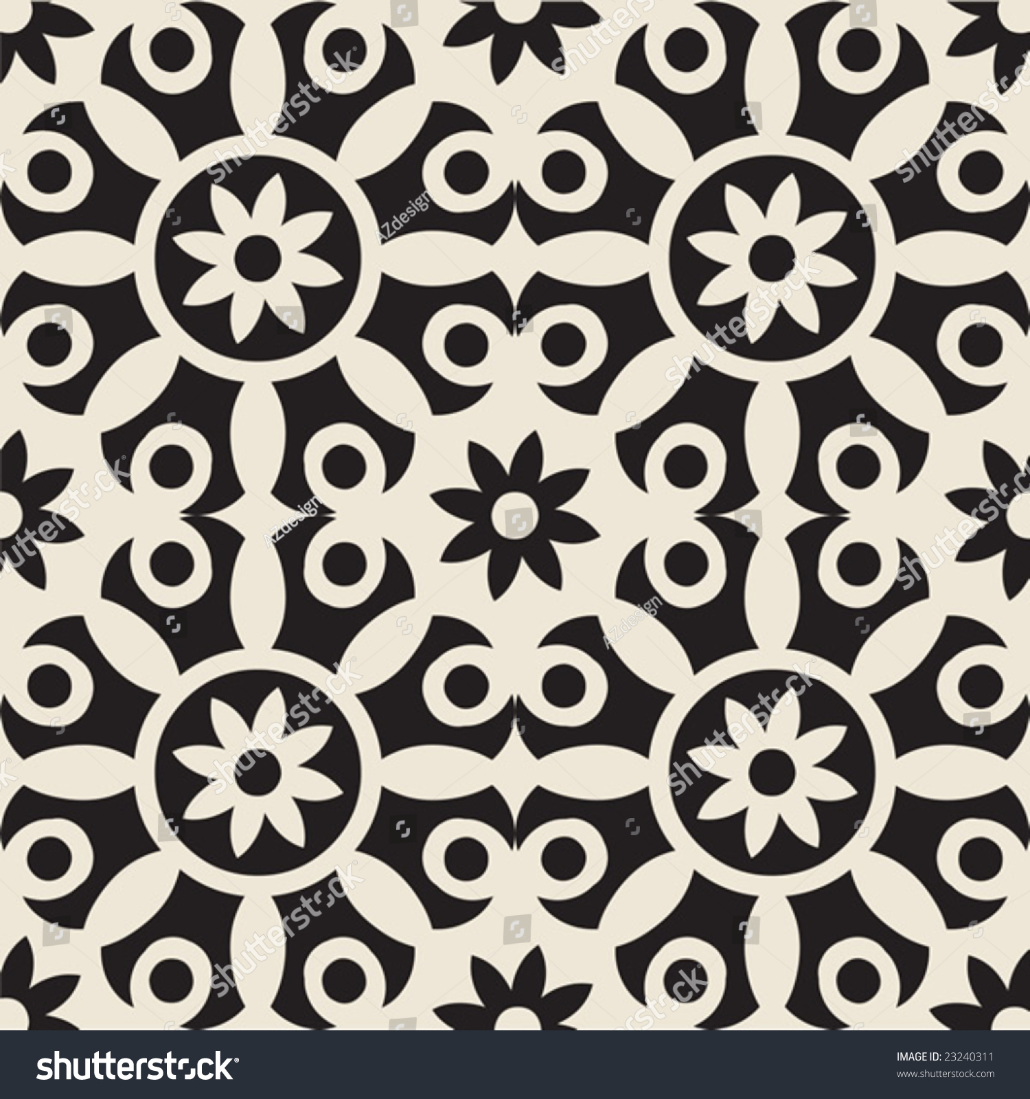 Floral Silhouette Pattern Stock Vector (Royalty Free) 23240311 ...