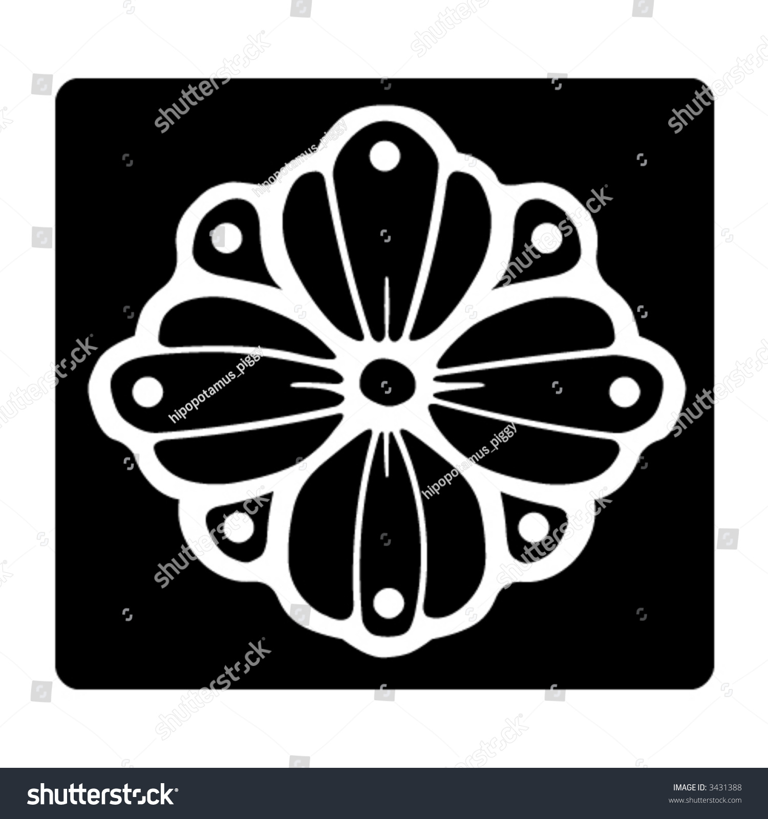 Floral Symbol Stock Vector (Royalty Free) 3431388 | Shutterstock