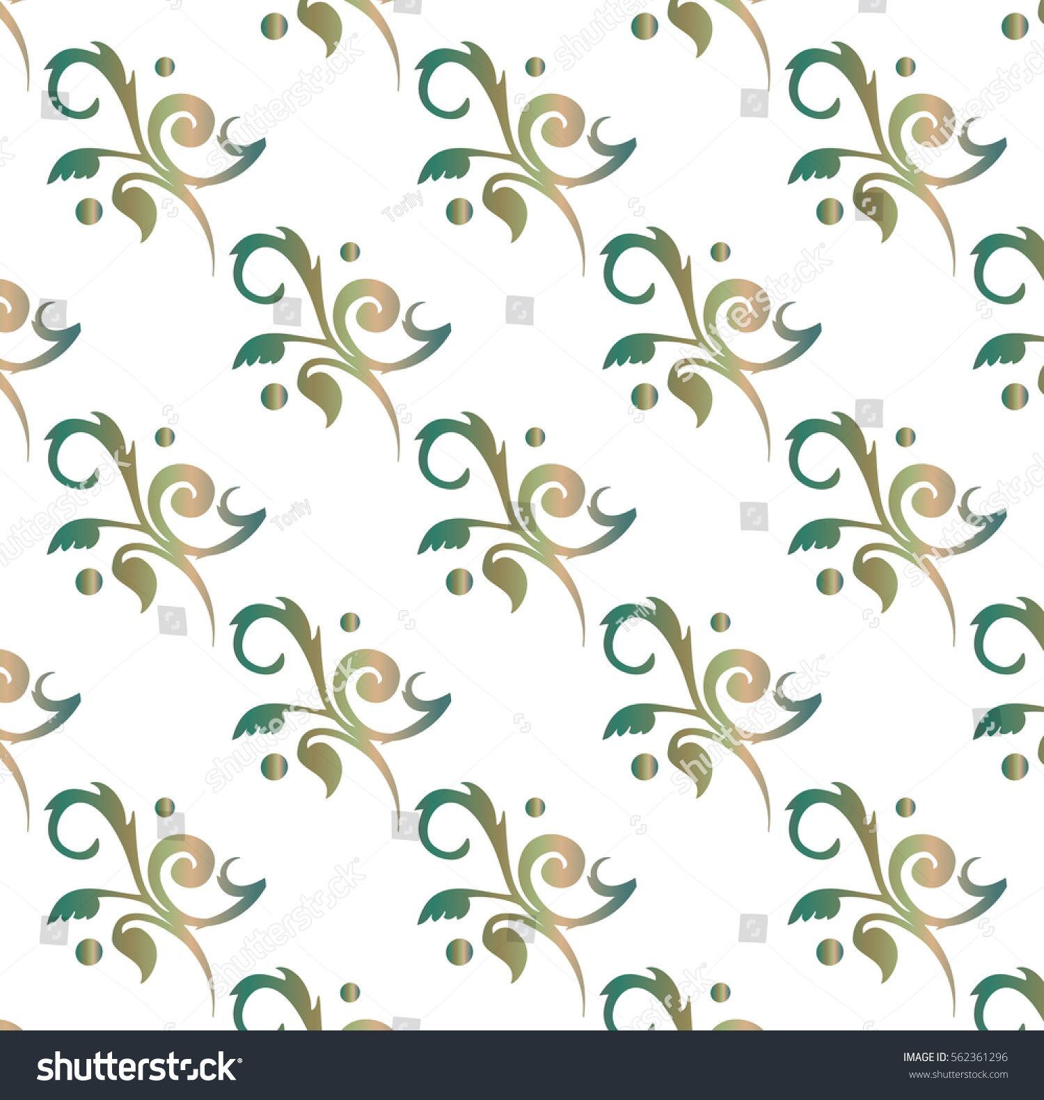 Floral Toile Small Offset Stock Vector (Royalty Free) 562361296 ...