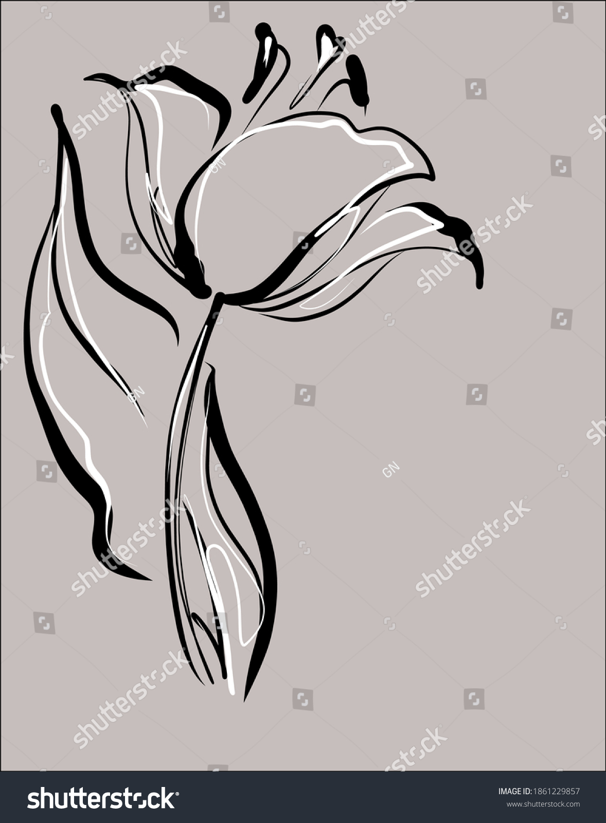 Floral Tulip Pattern Design Vector Graphics Stock Vector (Royalty Free ...