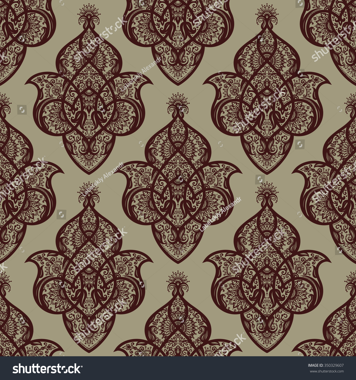 Floral Vector Wallpaper Stock Vector (Royalty Free) 350329607 ...