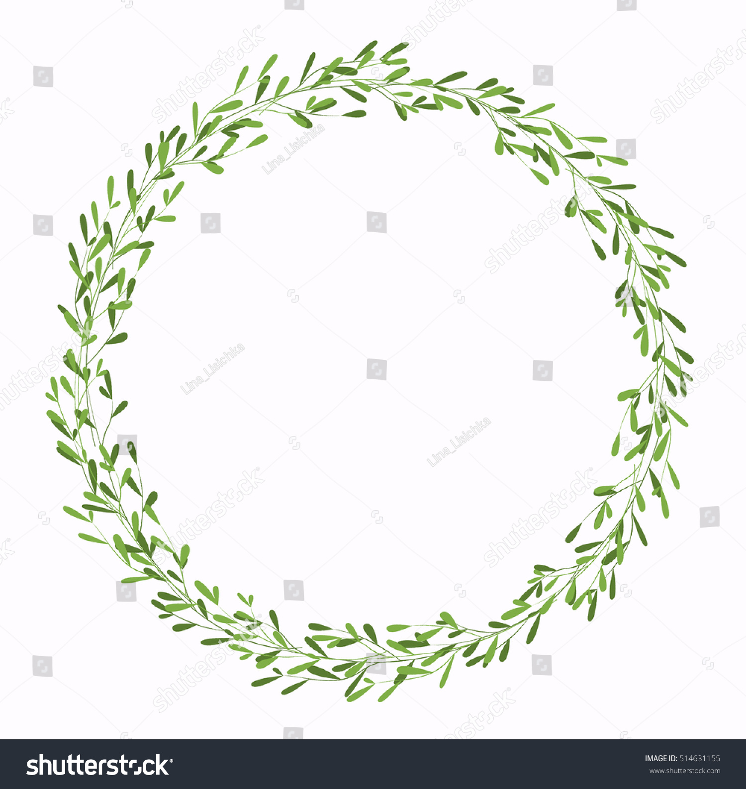 Floral Wreath Vector Stock Vector (Royalty Free) 514631155 | Shutterstock