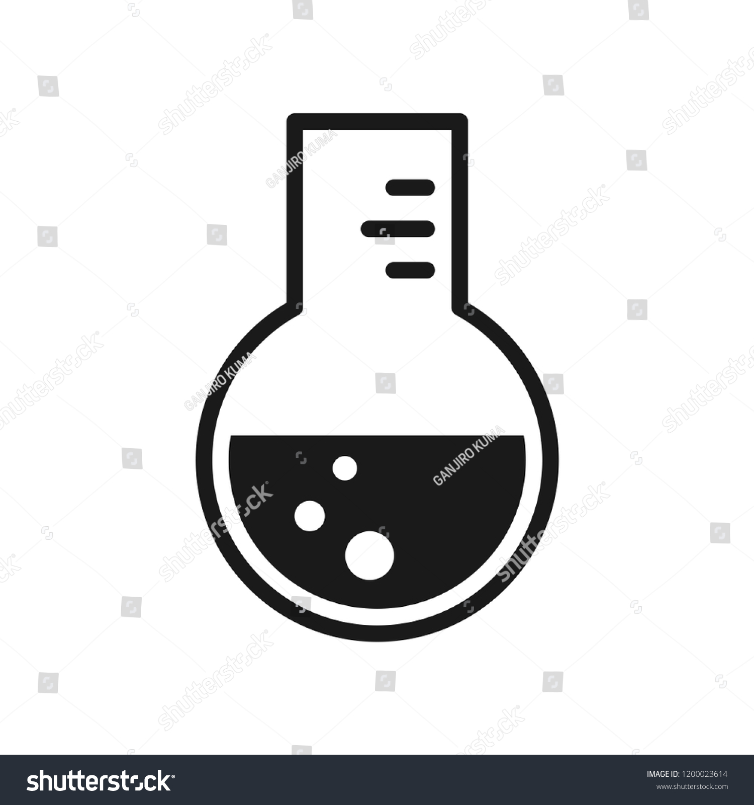 Florence Flask Solution Icon Science Lab Stock Vector (Royalty Free ...