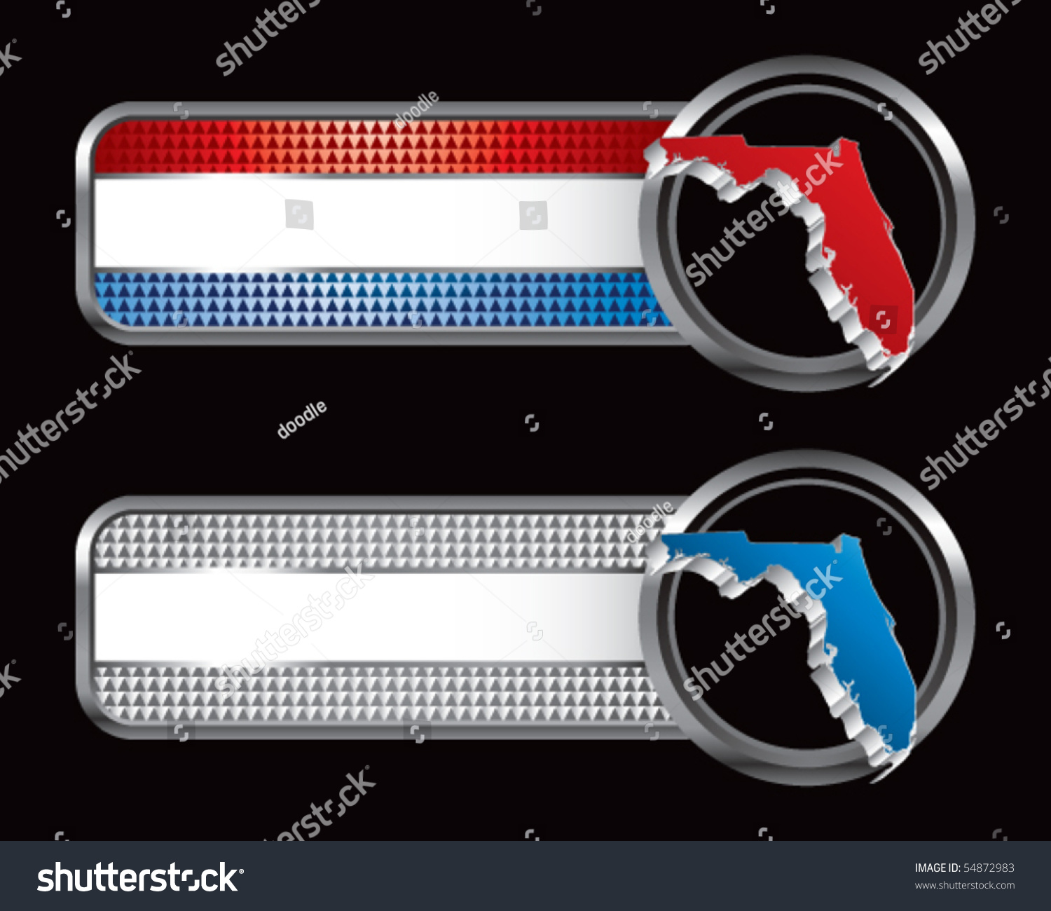 Florida State Shape On Checkered Tabs Stock Vector (Royalty Free) 54872983