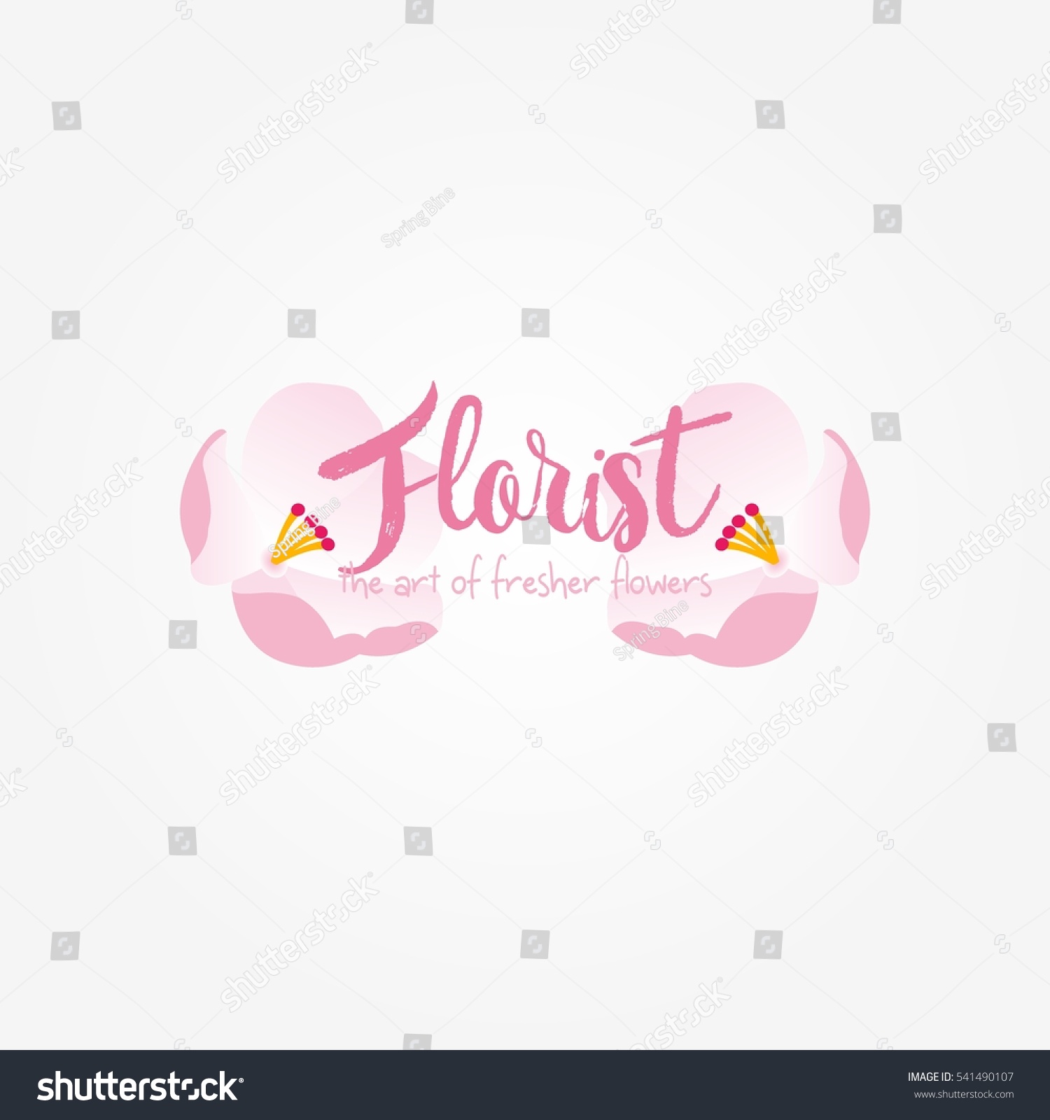 Florist Logo Design Template Vector Illustration Stock Vector (Royalty ...