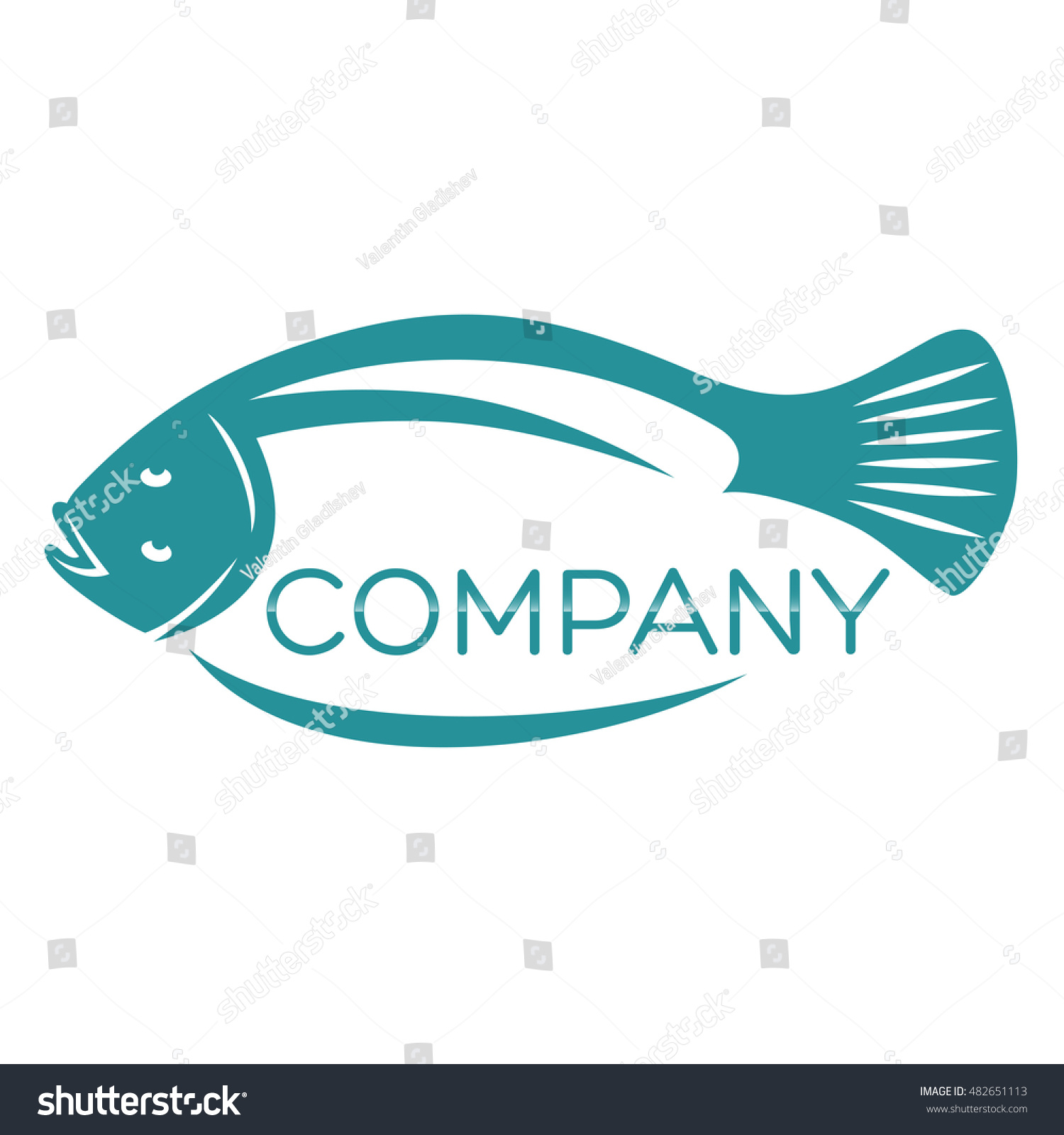 Flounder Logo Stock Vector 482651113 - Shutterstock