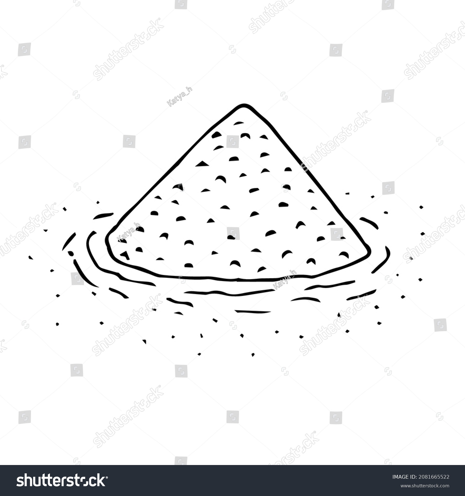 Flour Vector Illustration Hand Drawing Doodle: เวกเตอร์สต็อก (ปลอดค่า ...