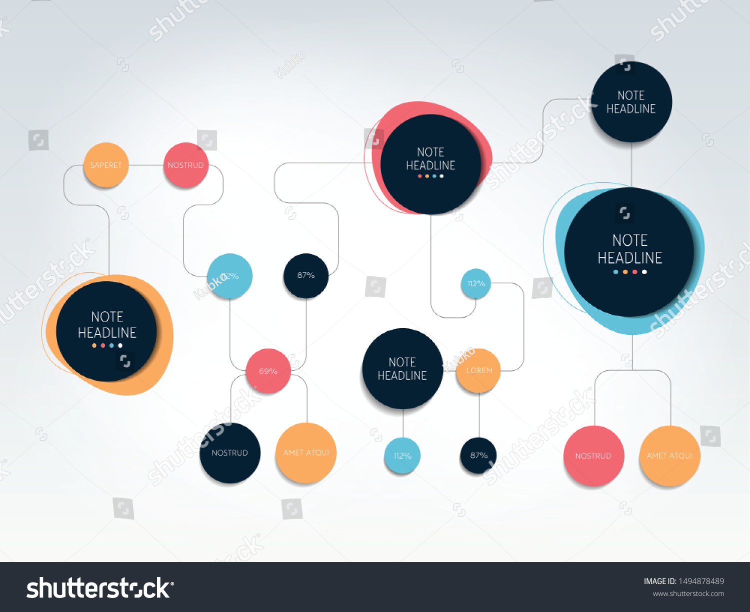 Diagrama de flujo, gráfico, diagrama, plantilla,: vector de stock ...