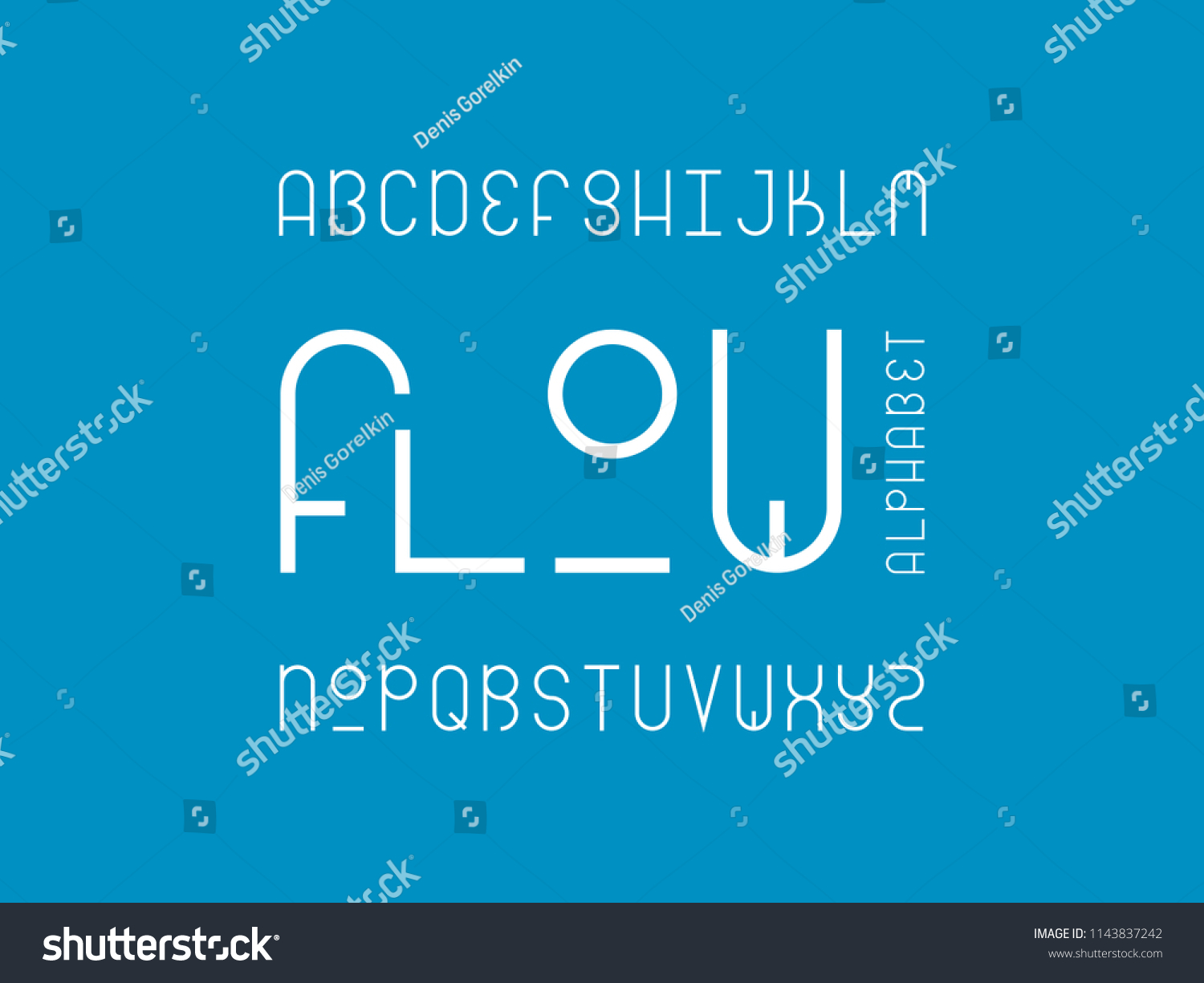 Flow Font Vector Alphabet Letters Typeface: vetor stock (livre de ...