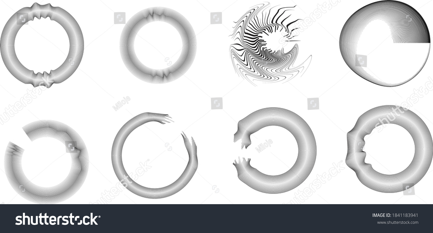 Flow Lines Vector Illustration Technology Rounded Stock Vector (Royalty ...