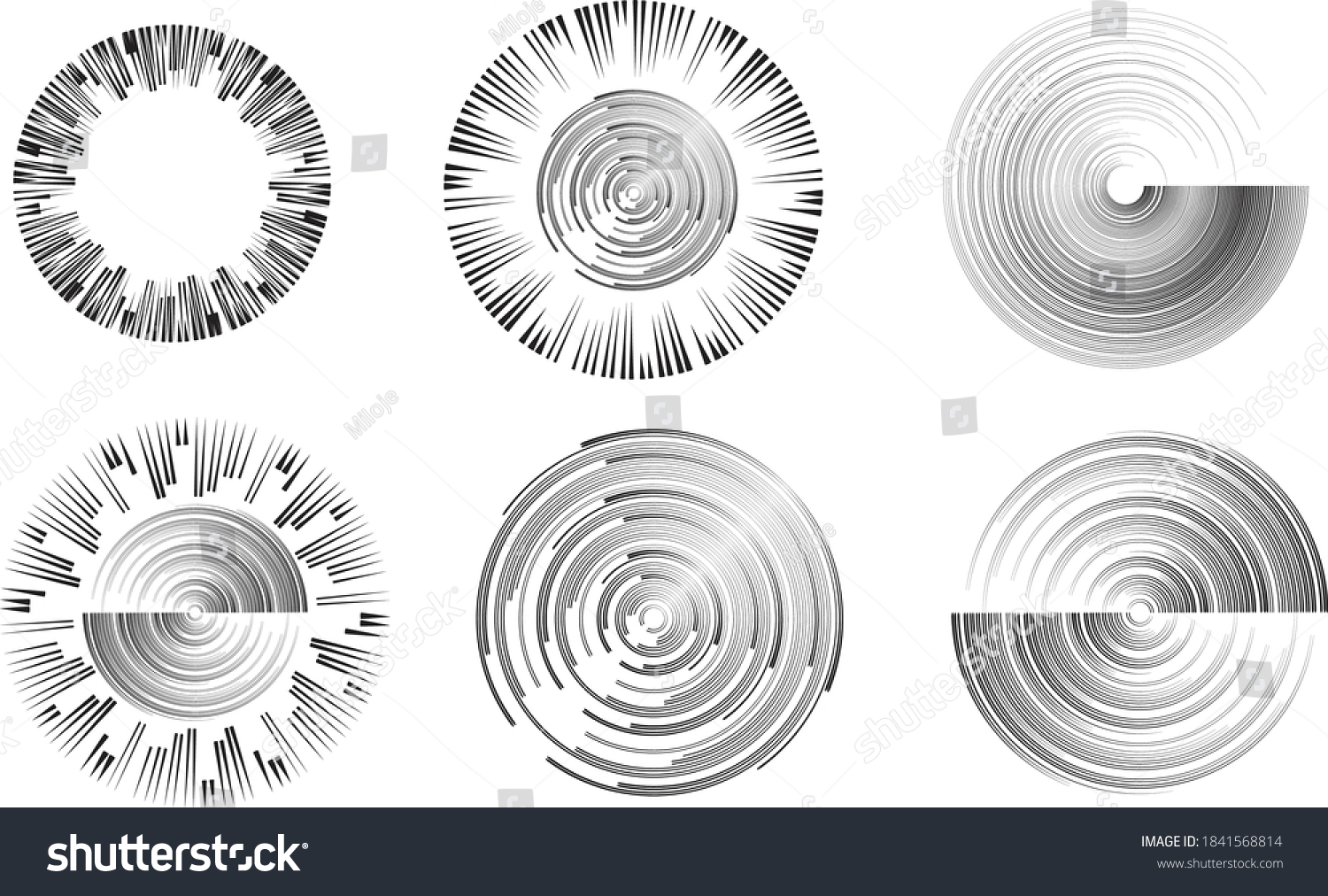 Flow Lines Vector Illustration Technology Rounded Stock Vector (Royalty ...