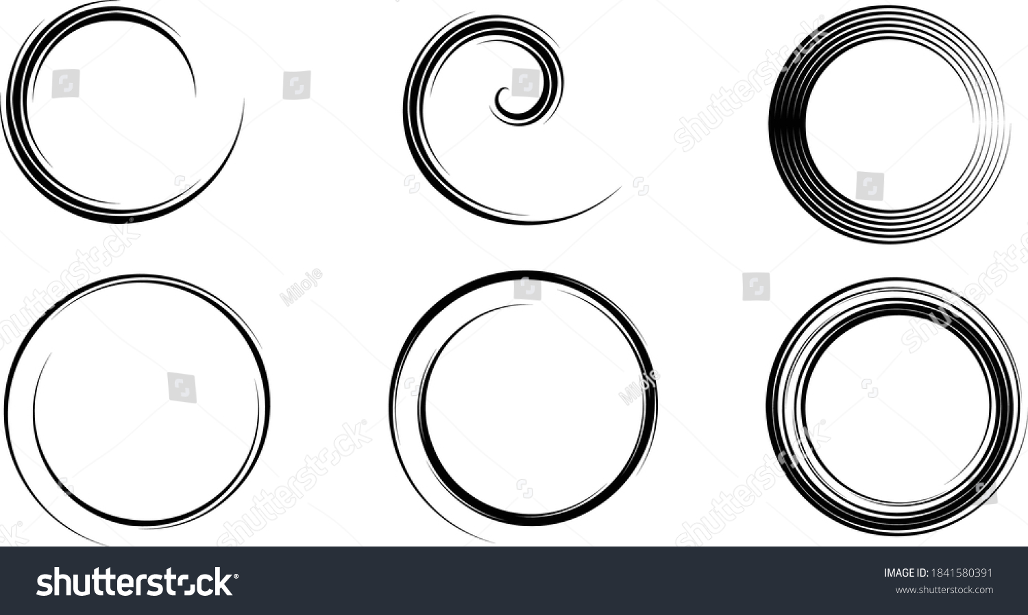 Flow Lines Vector Illustration Technology Rounded Stock Vector (Royalty ...