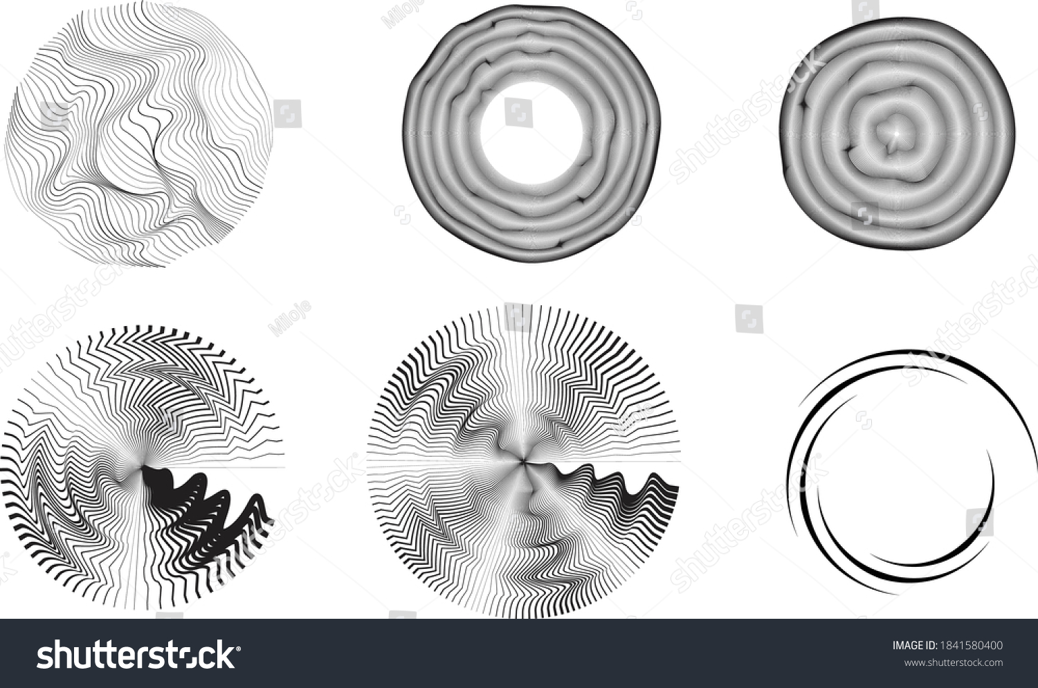 Flow Lines Vector Illustration Technology Rounded Stock Vector (Royalty ...