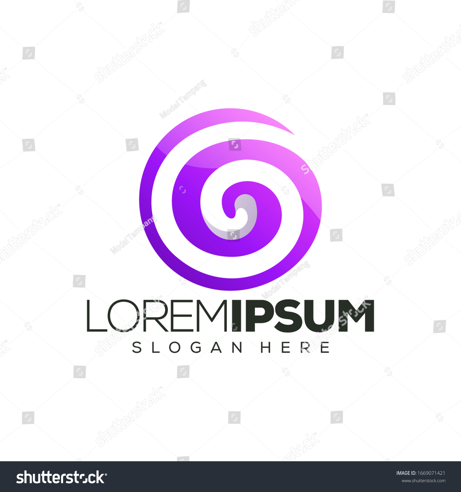 Flow Logo Design Vector Illustration Stock Vector (Royalty Free) 1669071421