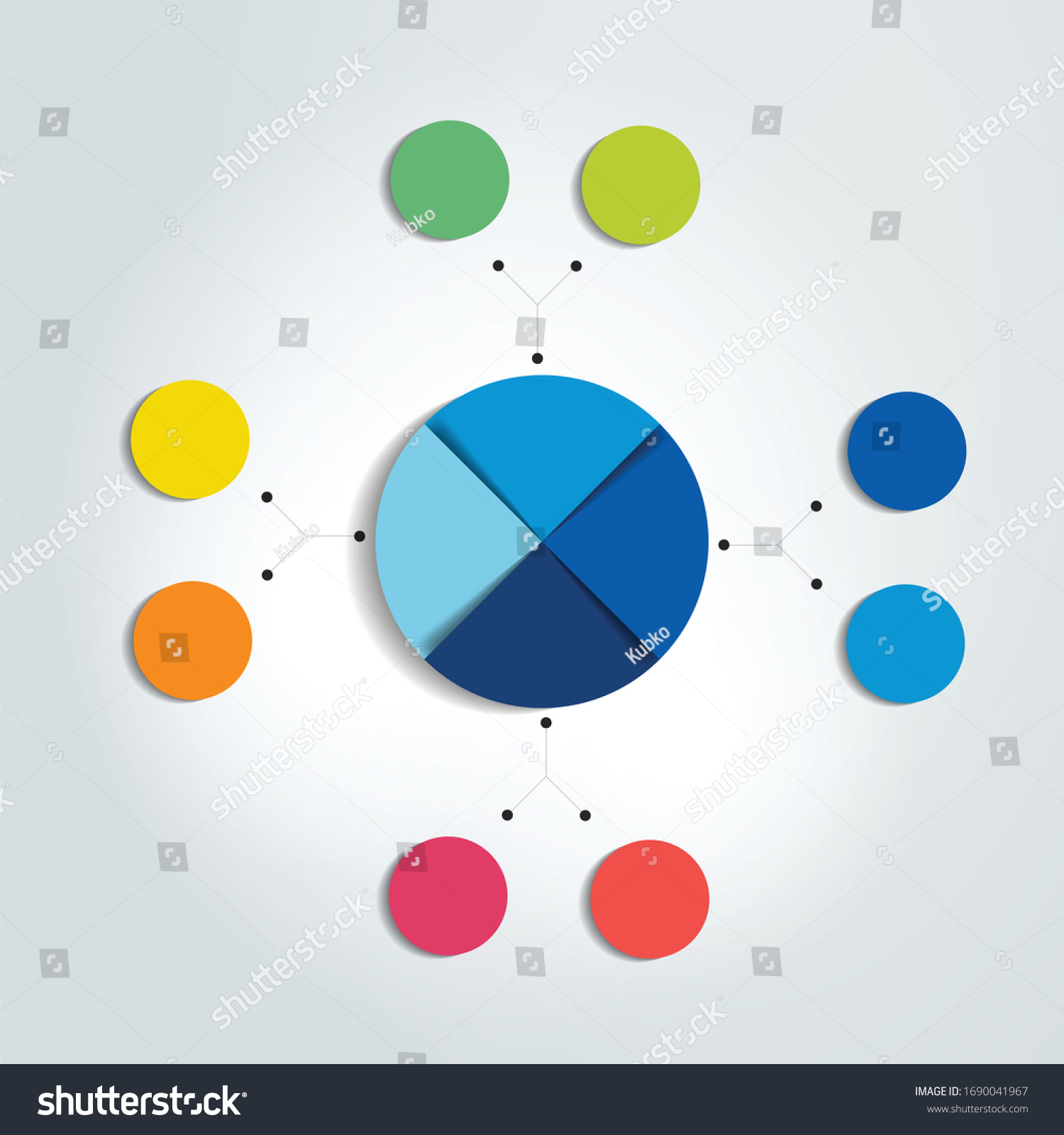 Vektor Stok Flowchart Diagram Scheme Infographic Element (Tanpa Royalti ...