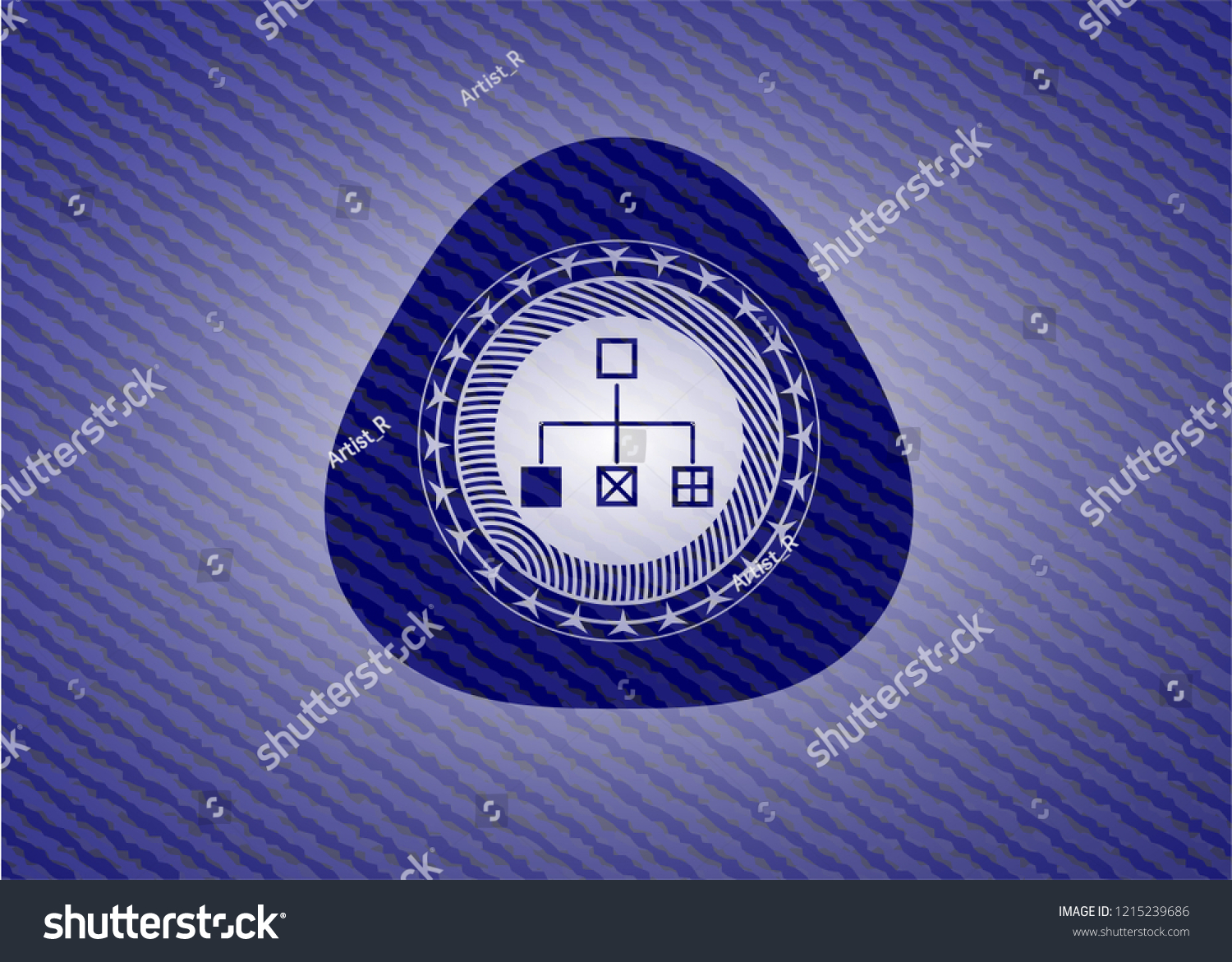 Flowchart Icon Inside Emblem Jean High Stock Vector (Royalty Free ...