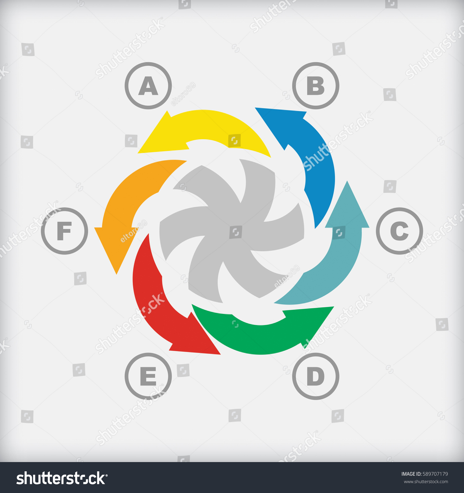 Flowchart Template Abstract Illustration Copy Paste Stock Vector ...