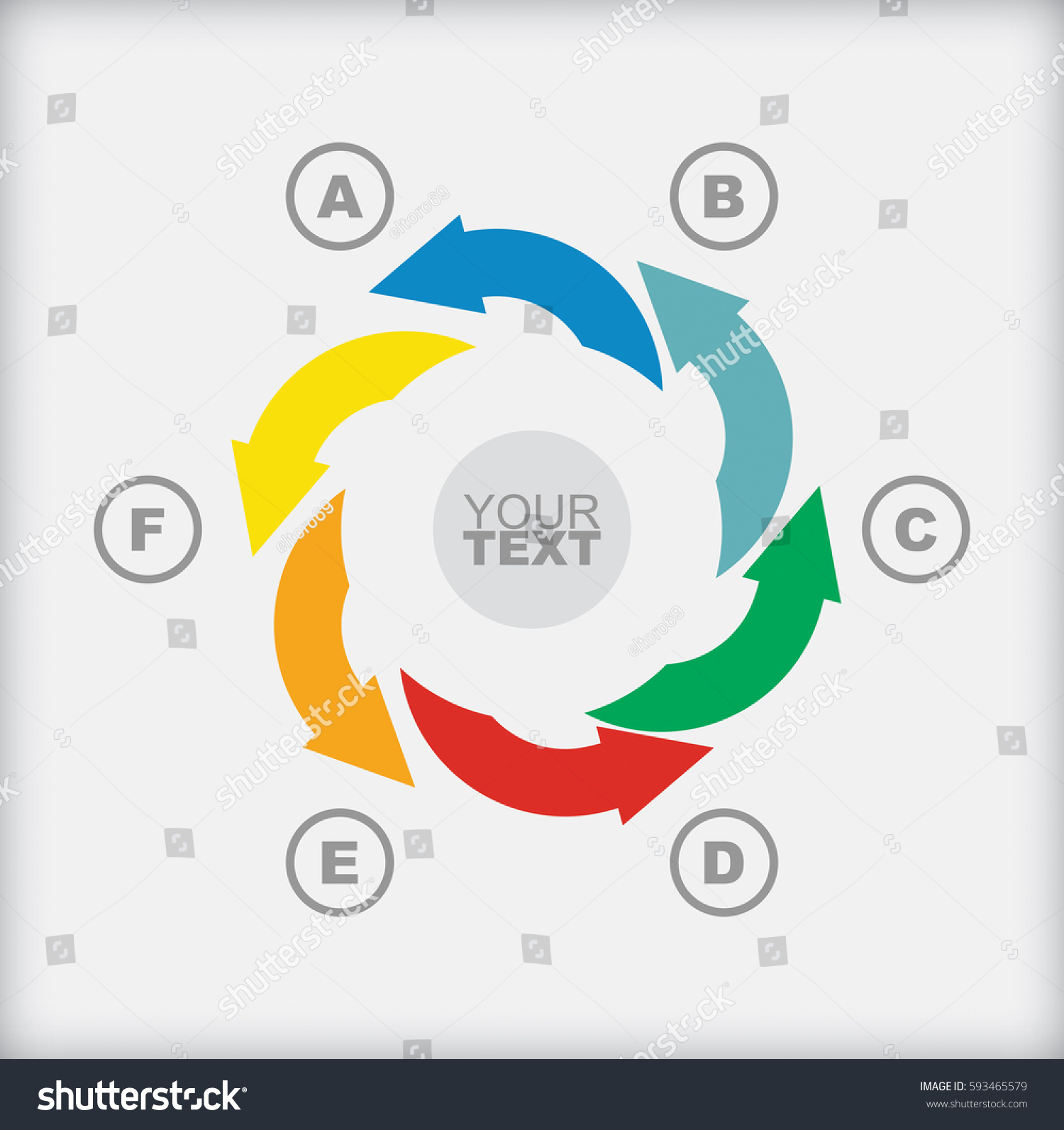 Flowchart Template Abstract Illustration Copy Paste Stock Vector ...