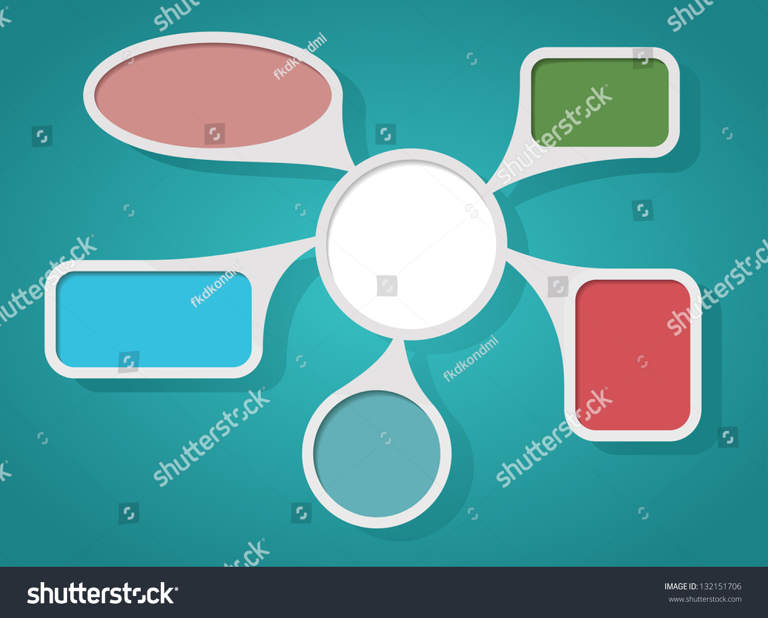 Flowchart Colored Clouds Shown Image Stock Vector (Royalty Free ...