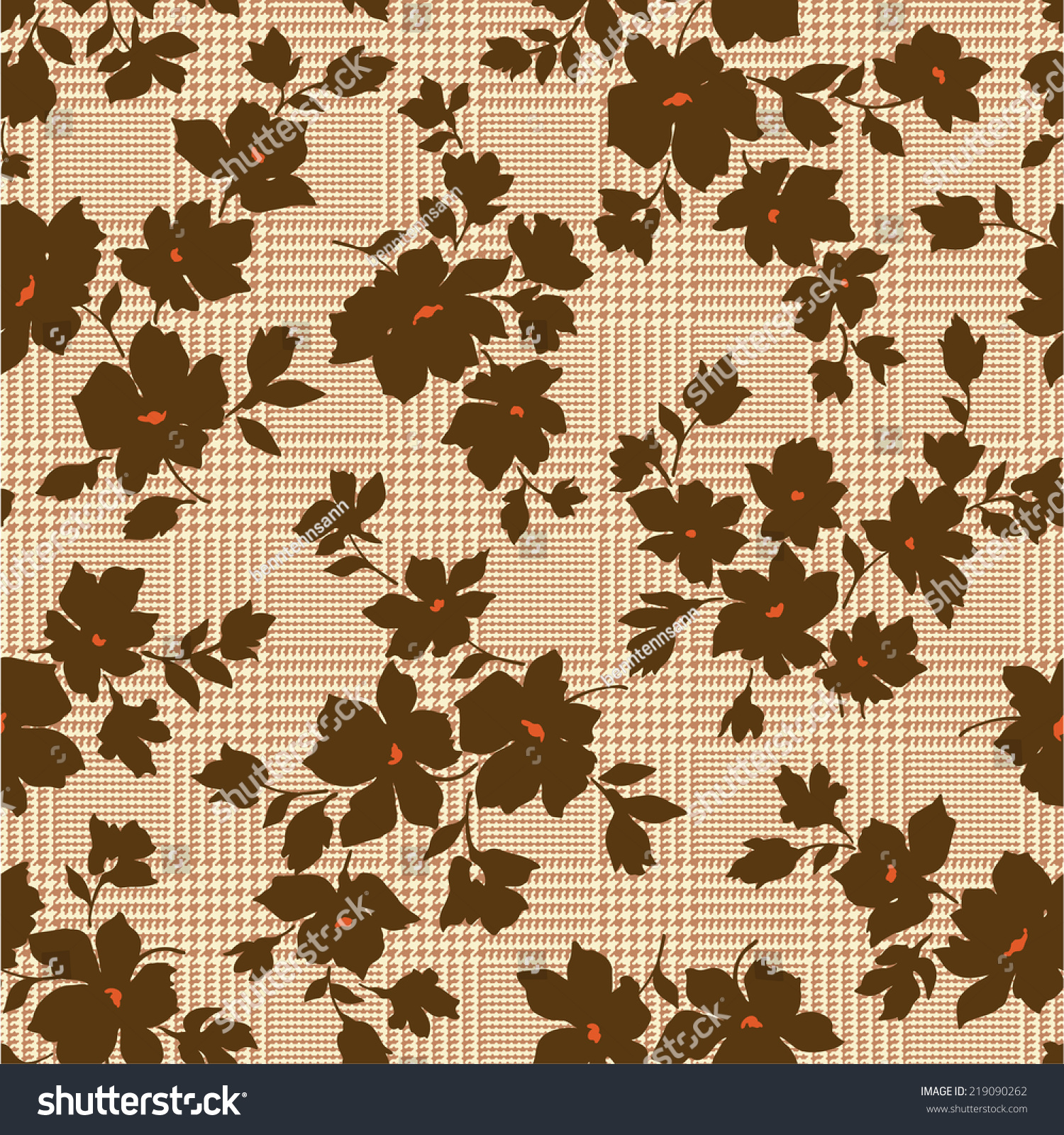 Flower Check Stock Vector (Royalty Free) 219090262 | Shutterstock
