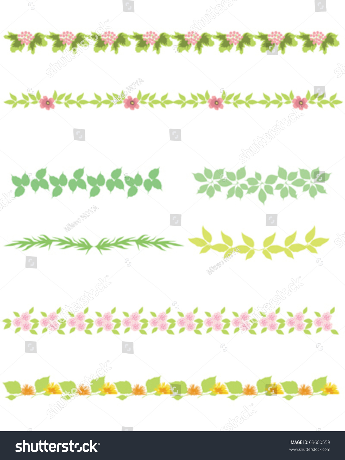 Flower Leaf Line Stock Vector (Royalty Free) 63600559 - Shutterstock