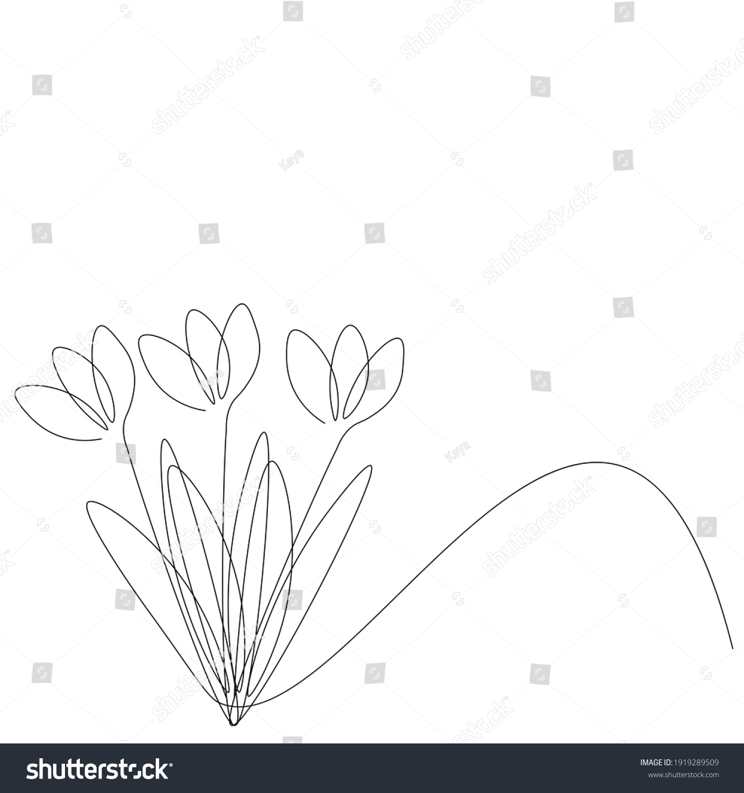 Flower Background Drawing Vector Illustration Stock Vector (Royalty ...