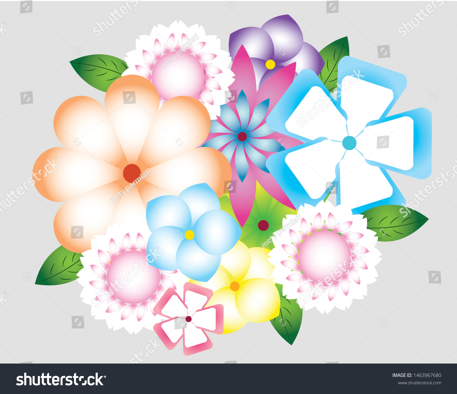 Flower Background Vector Illustration Graphic Stock Vector (Royalty ...