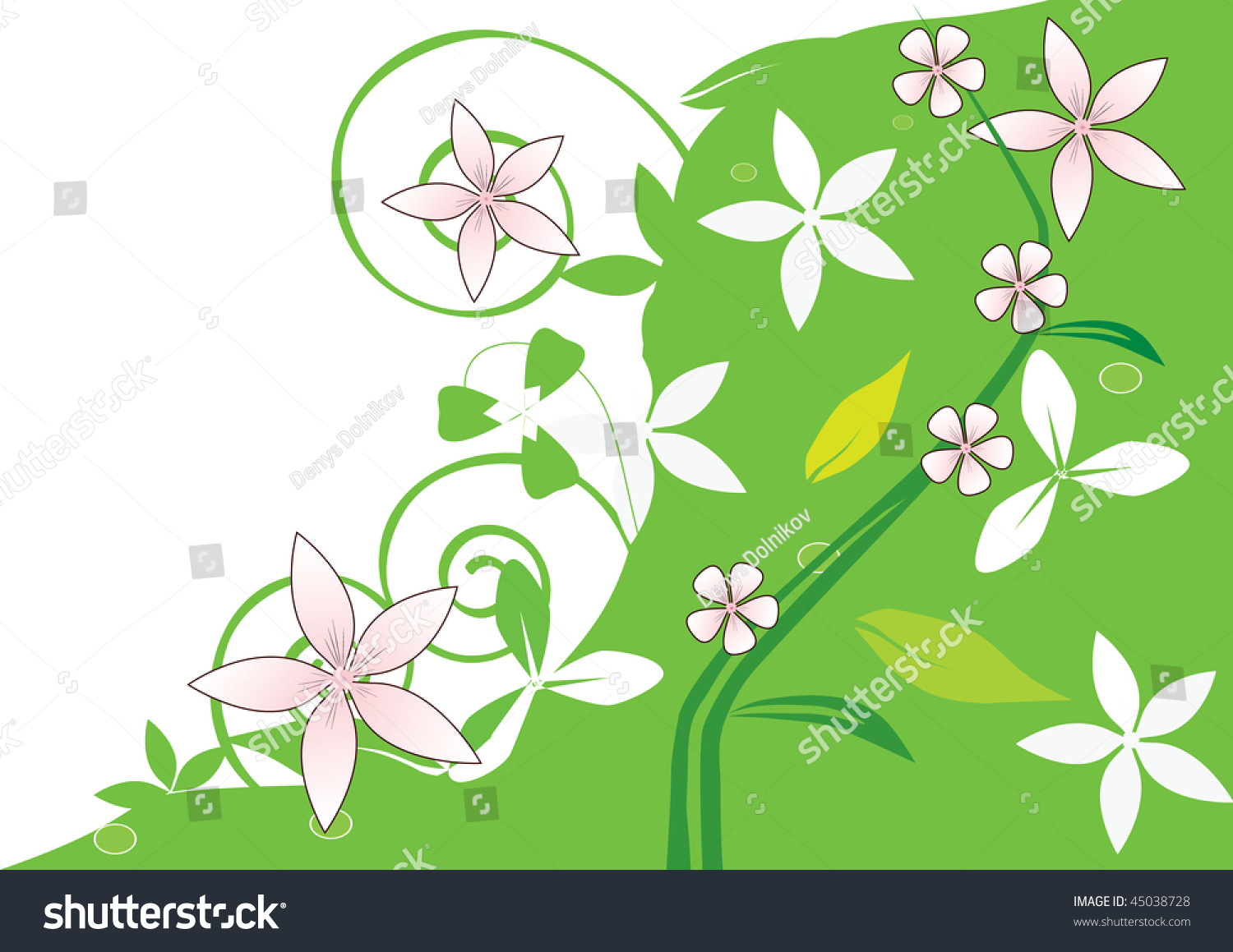 Flower Background Bud Element Design Vector Stock Vector (Royalty Free ...