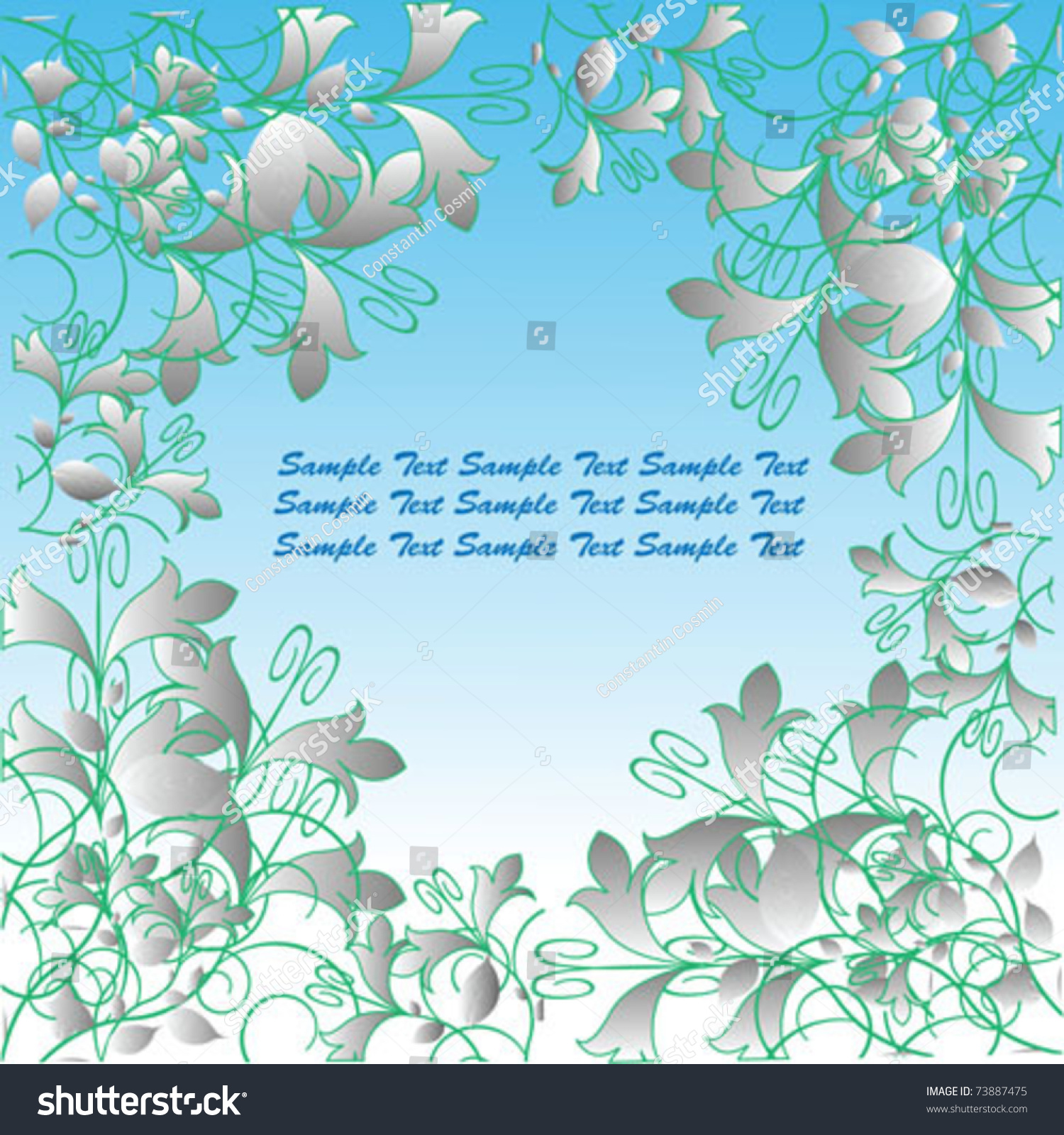 Flower Background Text Stock Vector (Royalty Free) 73887475 | Shutterstock