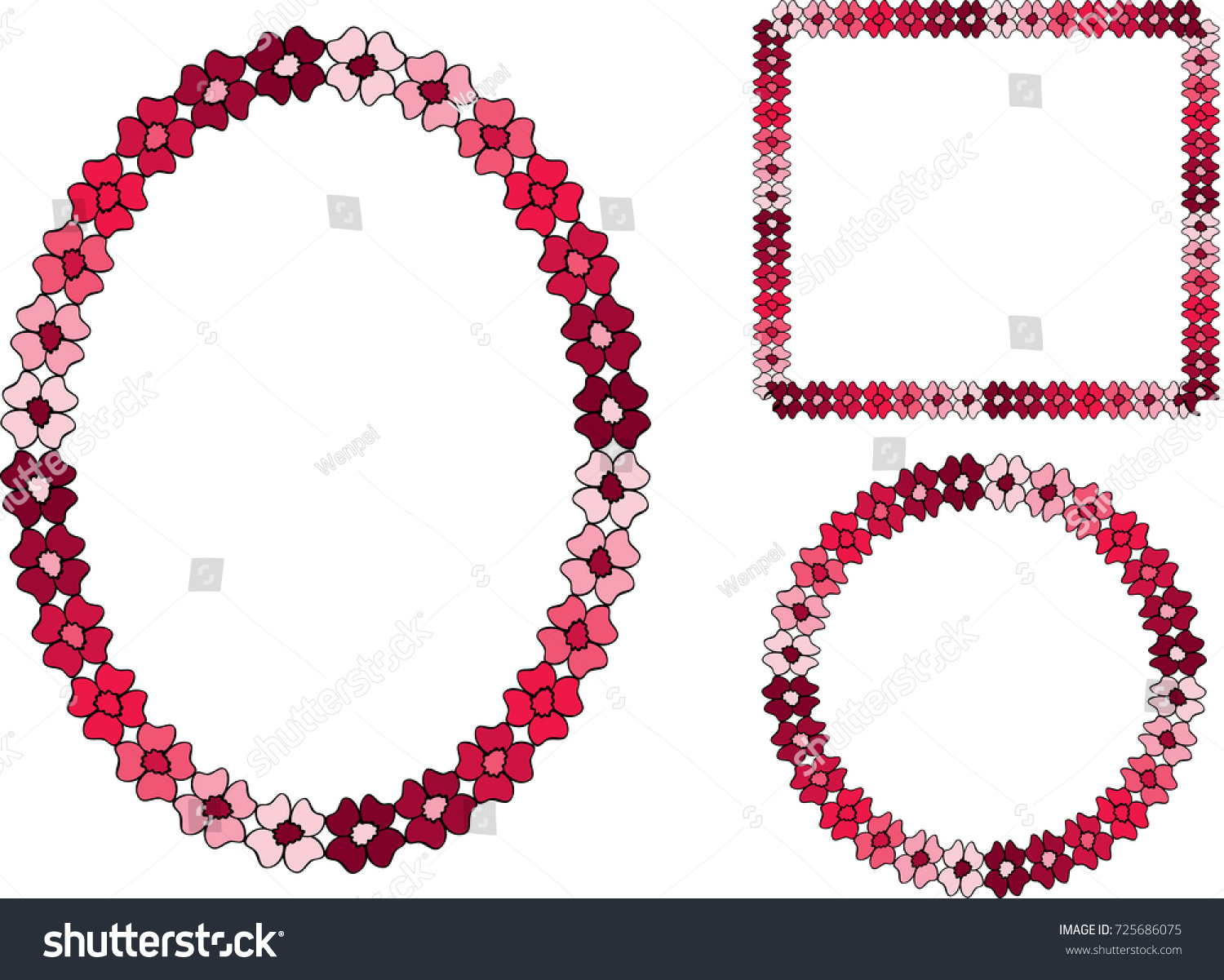 Flower Border: vector de stock (libre de regalías) 725686075 | Shutterstock