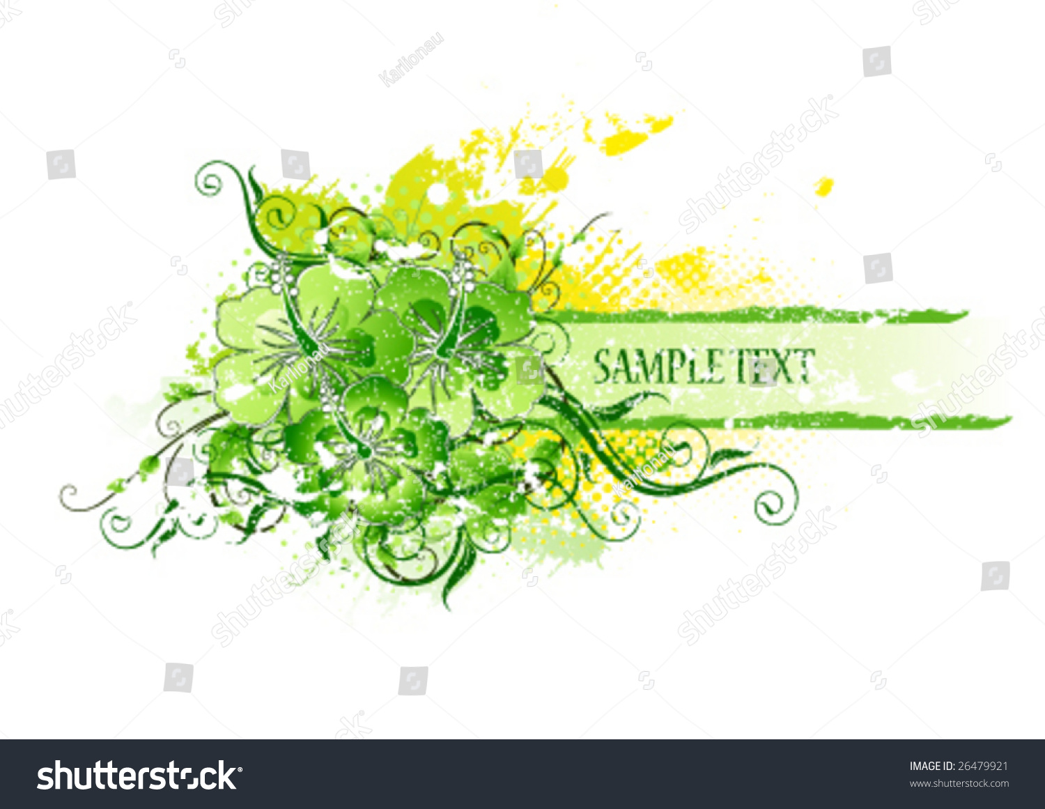 Flower Border Text Stock Vector (Royalty Free) 26479921 | Shutterstock