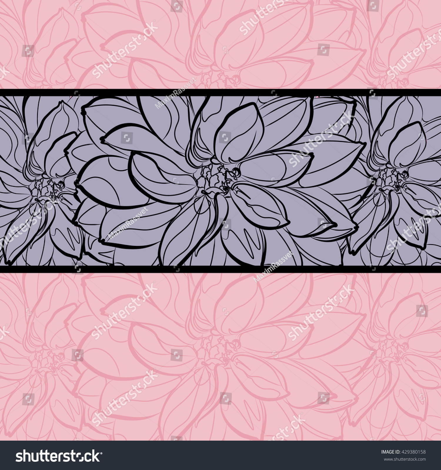 Flower Card Stock Vector (Royalty Free) 429380158 | Shutterstock