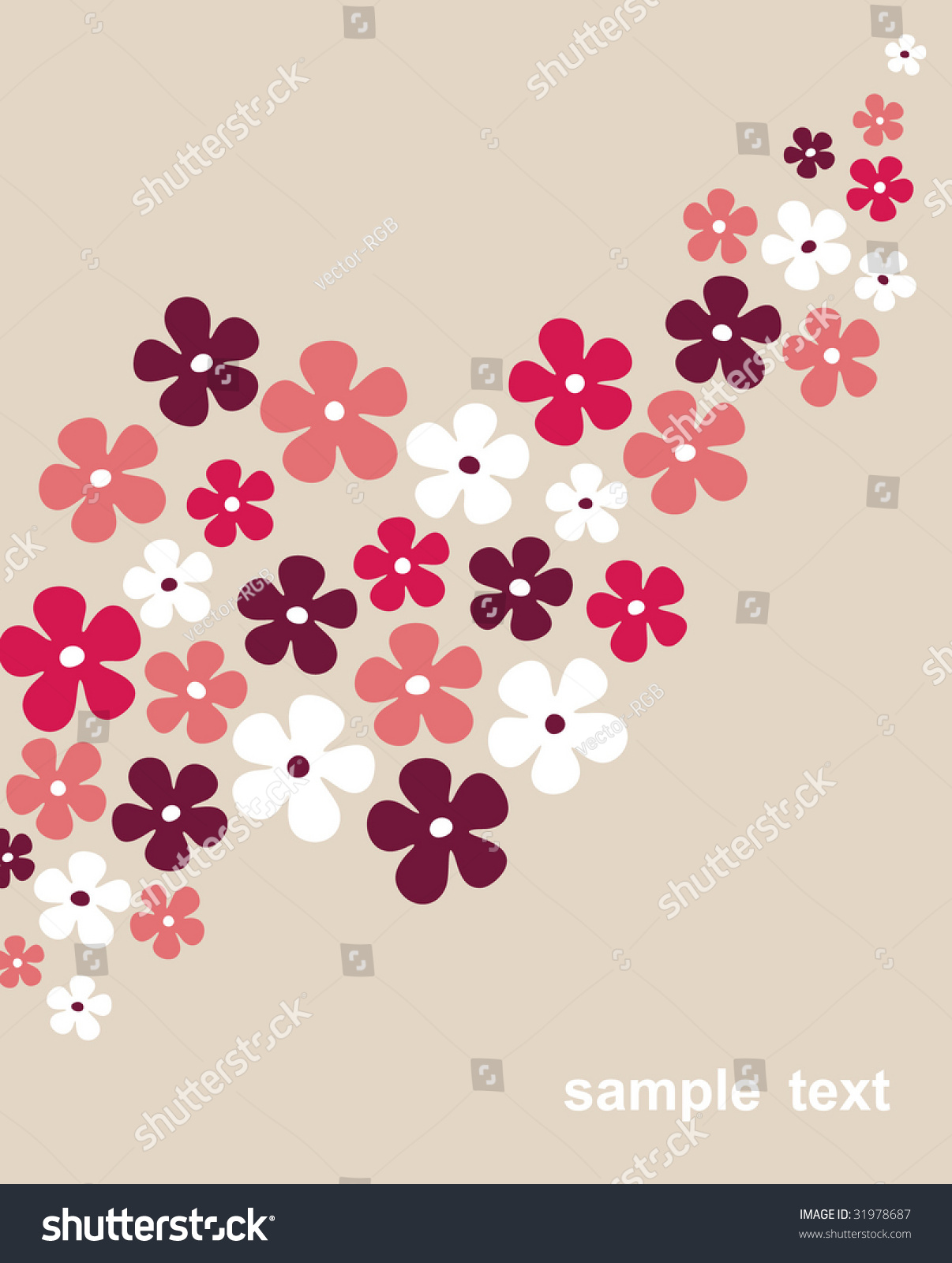 Flower Card Design Stock Vector (Royalty Free) 31978687 | Shutterstock