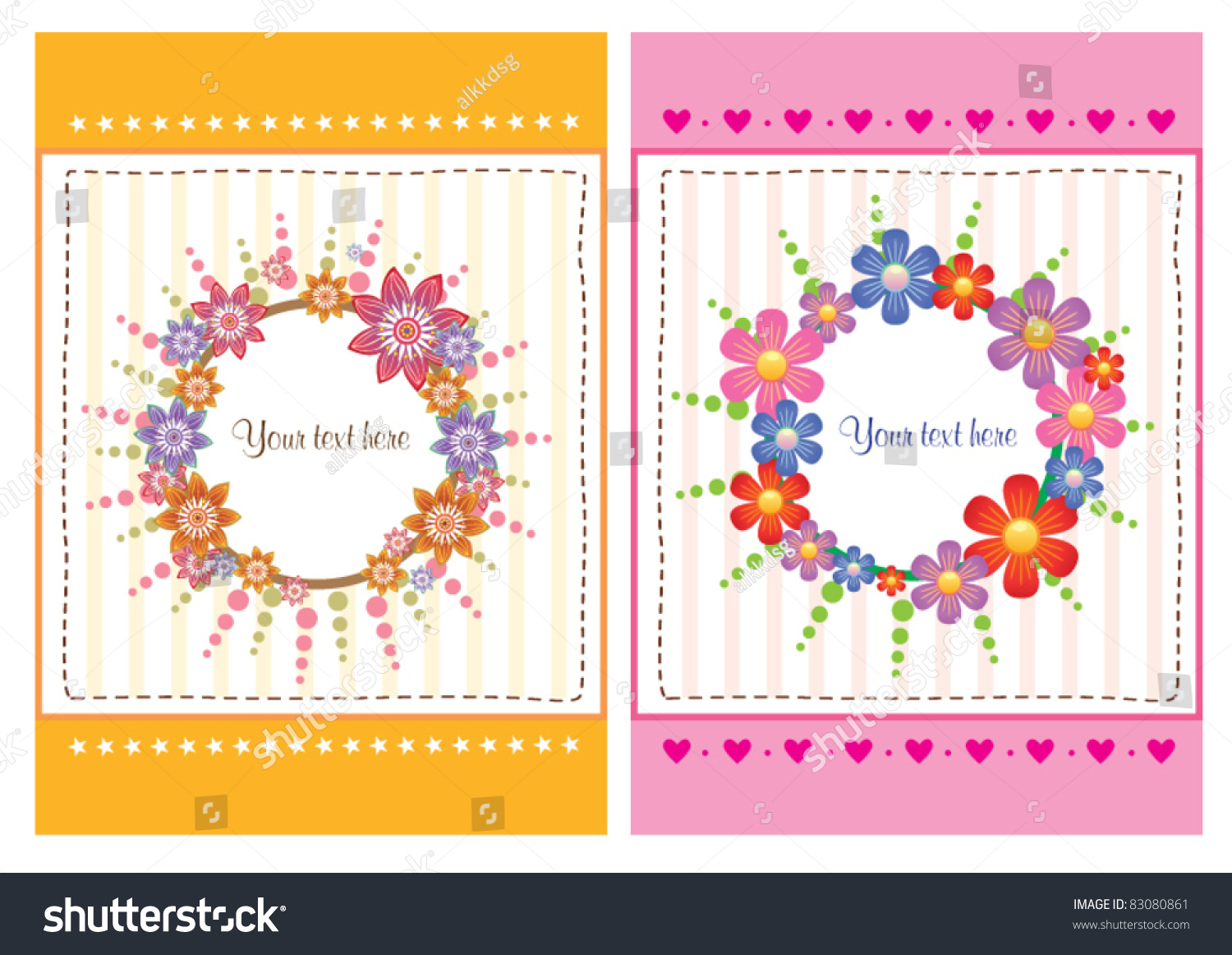 Flower Card Design Stock Vector (Royalty Free) 83080861 | Shutterstock