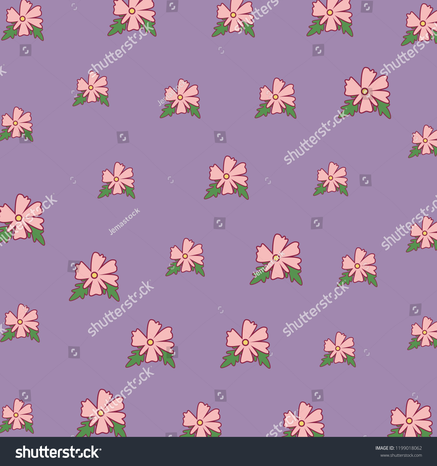 Flower Cartoon Isolated Pattern Background Stock Vector (Royalty Free ...