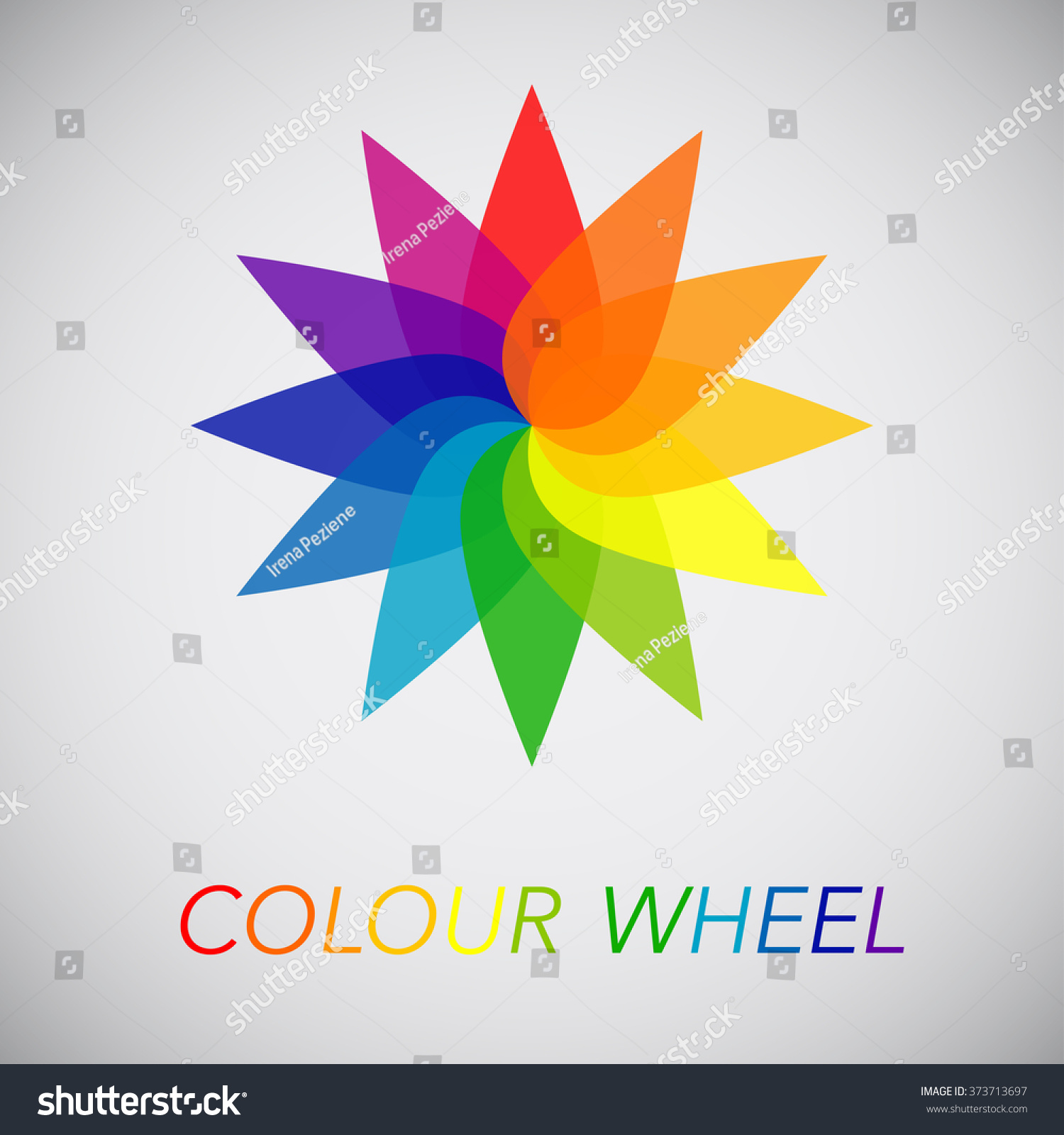 Flower Color Wheel: vector de stock (libre de regalías) 373713697 ...