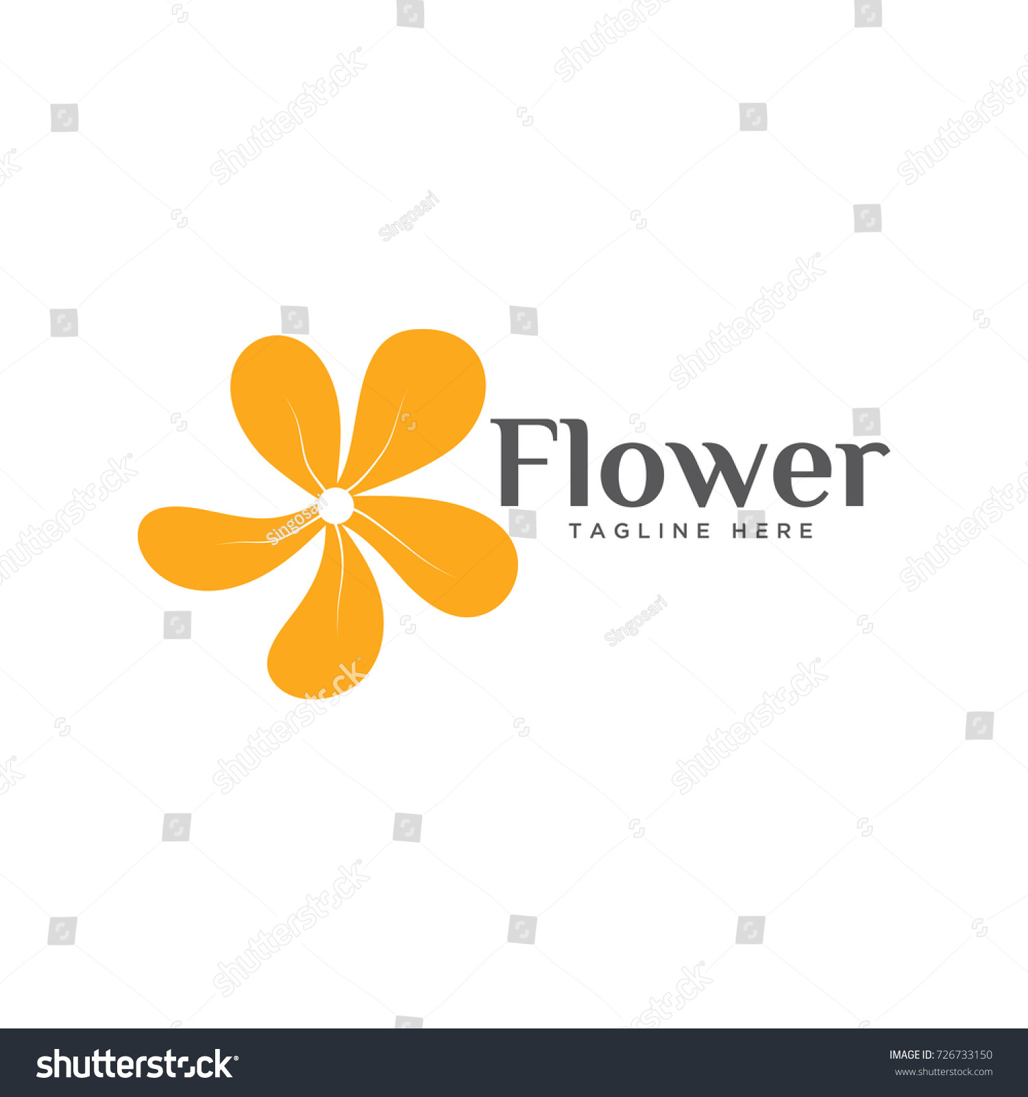 Flower Design Logo Template Stock Vector (Royalty Free) 726733150 ...