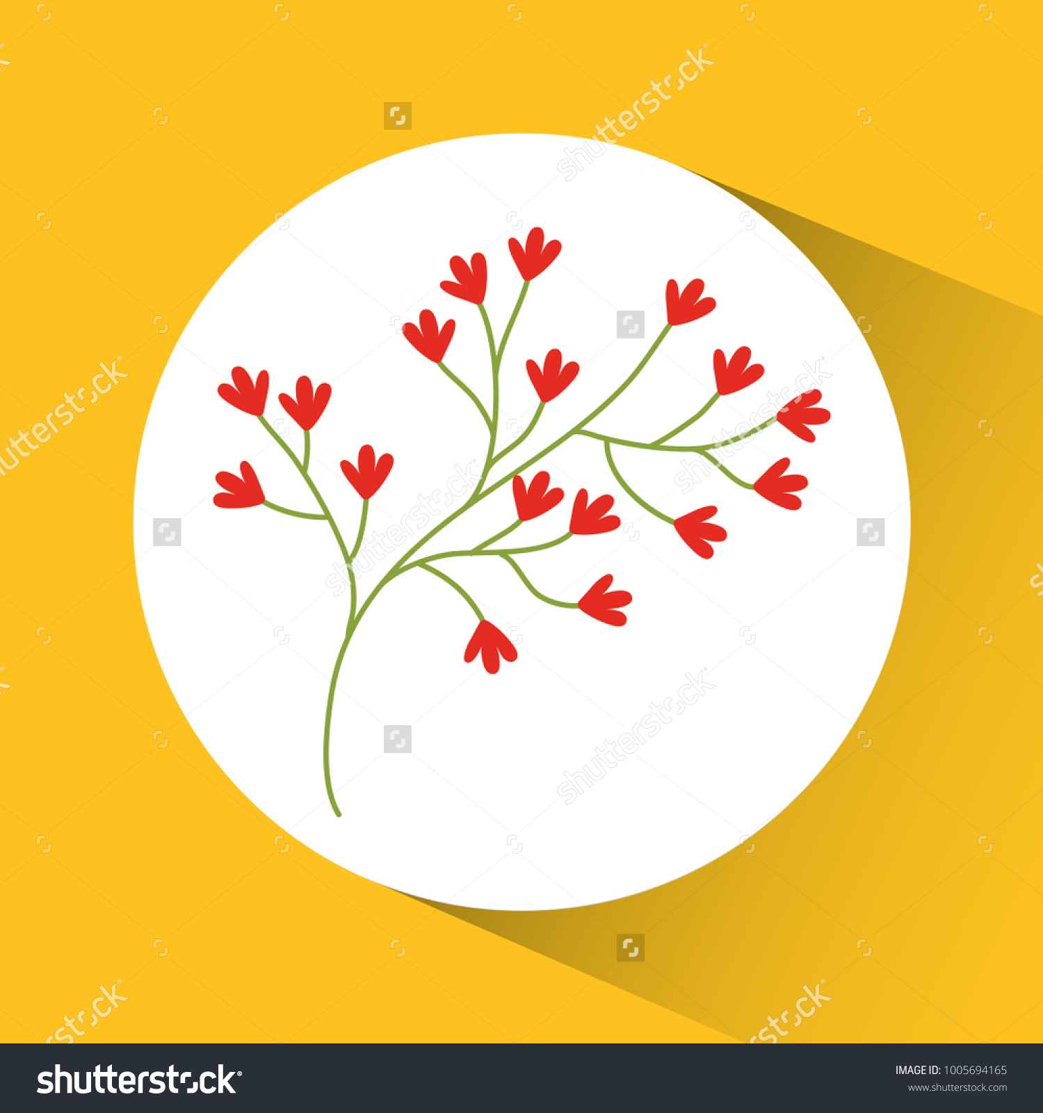 Flower Emblem Image Stock Vector (Royalty Free) 1005694165 | Shutterstock