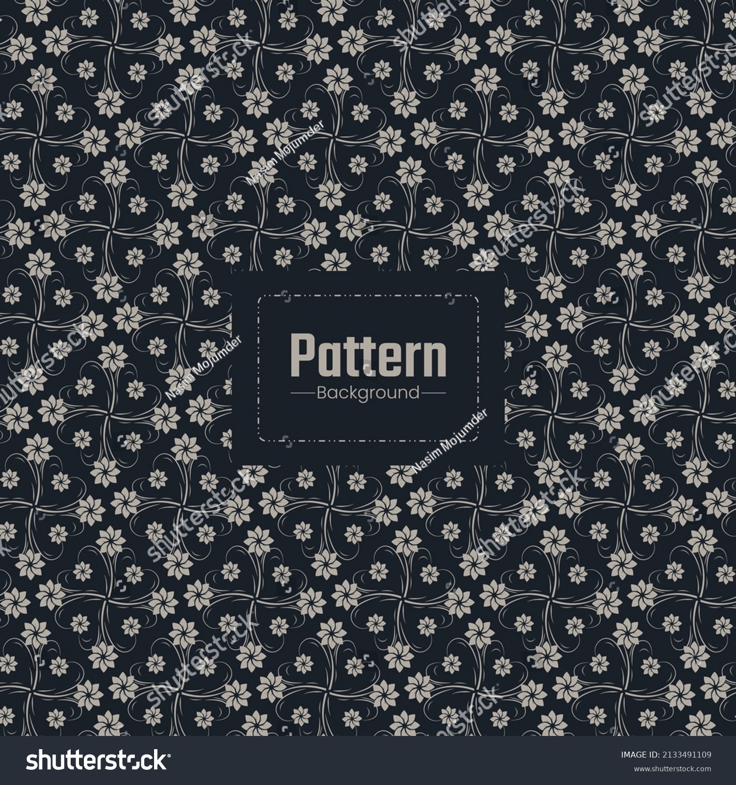 Flower Floral Pattern Vector Background On Stock Vector (Royalty Free ...