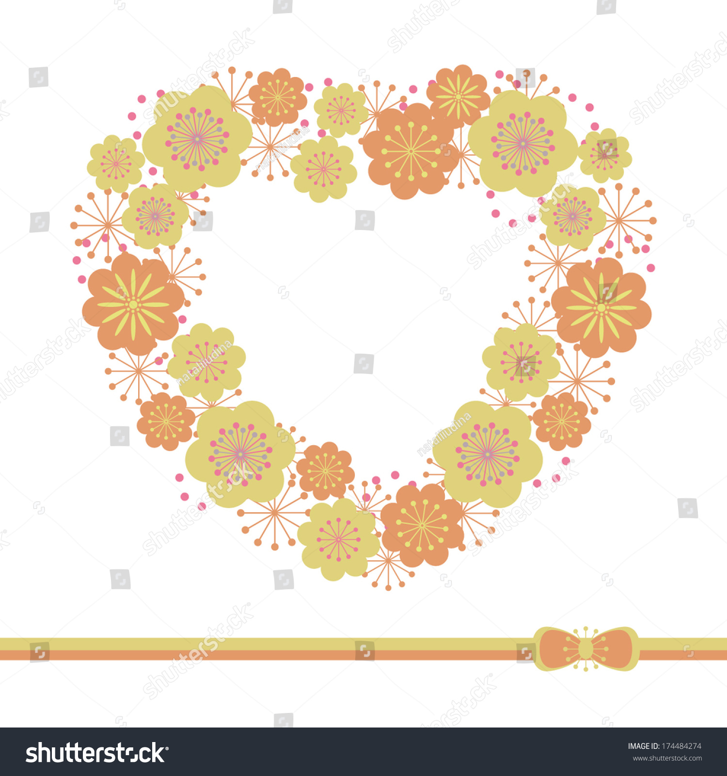 Flower Frame Card Stock Vector (Royalty Free) 174484274 | Shutterstock