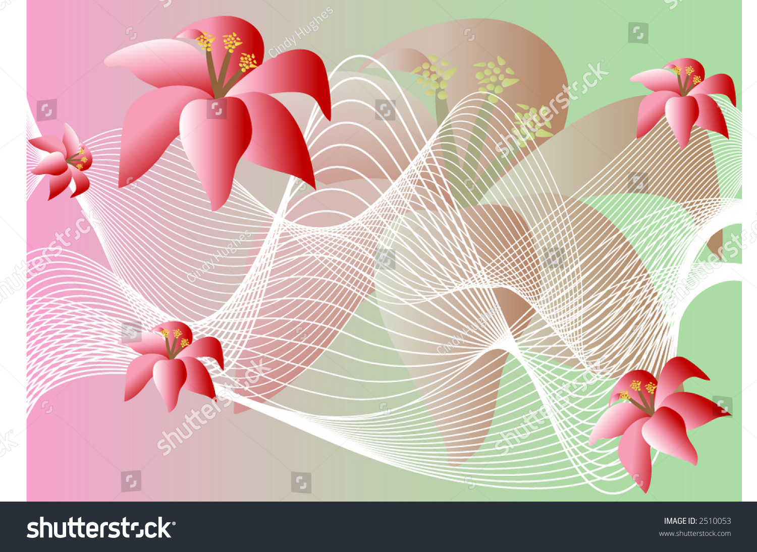 Flower Garden Netting Vector Stock Vector (Royalty Free) 2510053 ...