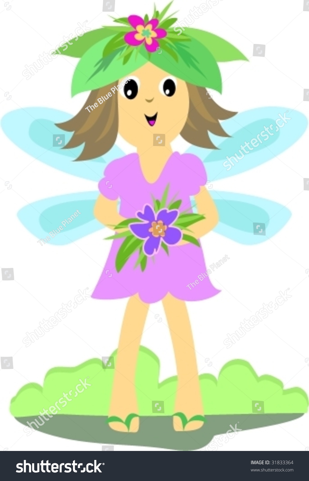 Flower Girl Vector Stock Vector (Royalty Free) 31833364 | Shutterstock