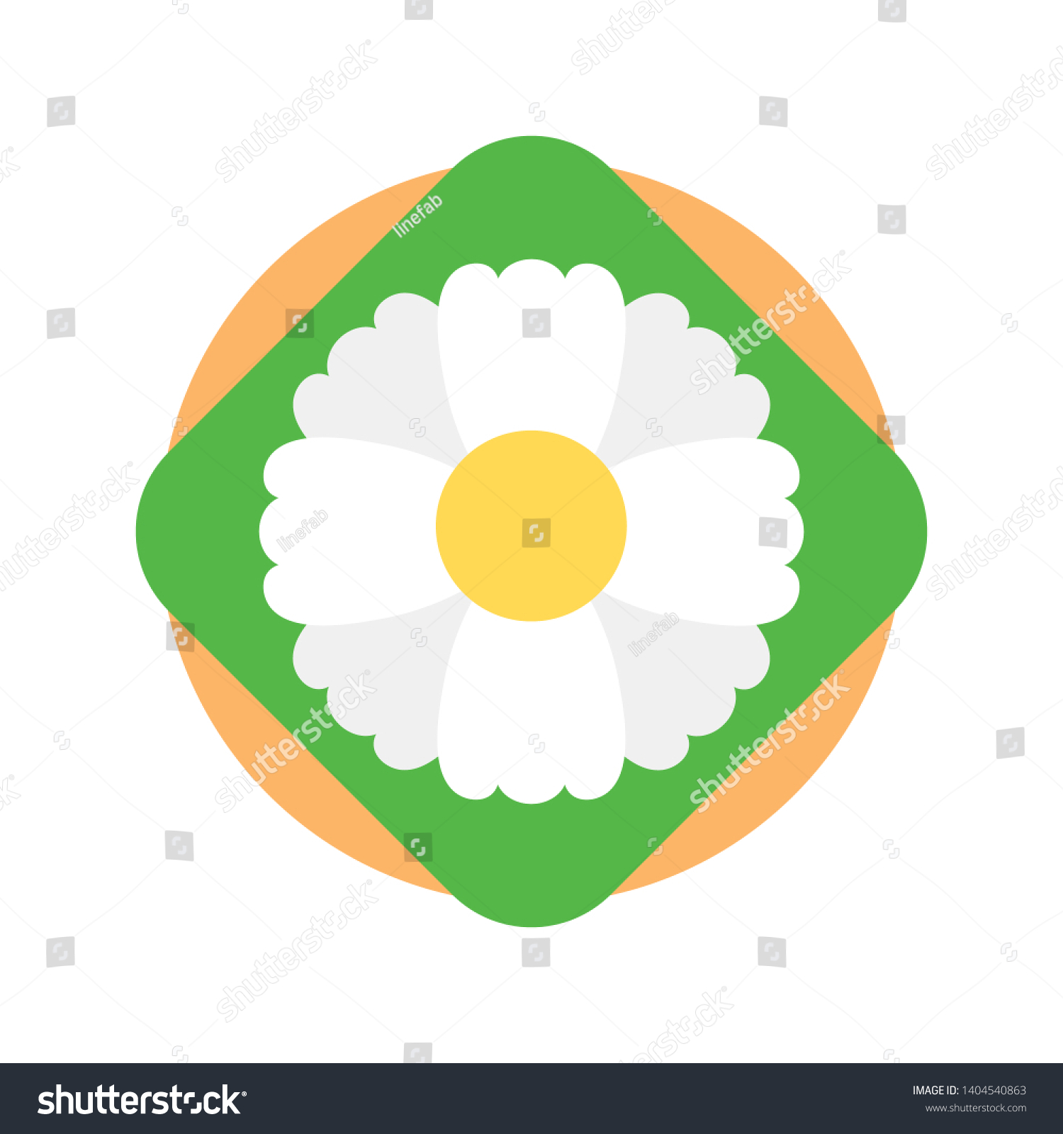 Flower Icon Geometric Shape Stock Vector (Royalty Free) 1404540863
