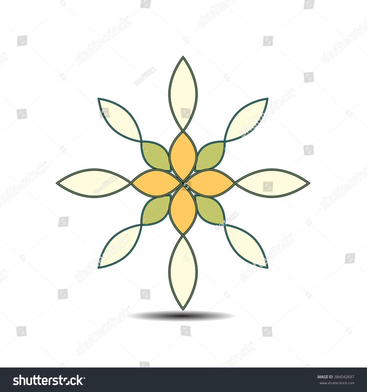 Flower Icons Pattern White Background Vector Stock Vector (Royalty Free ...